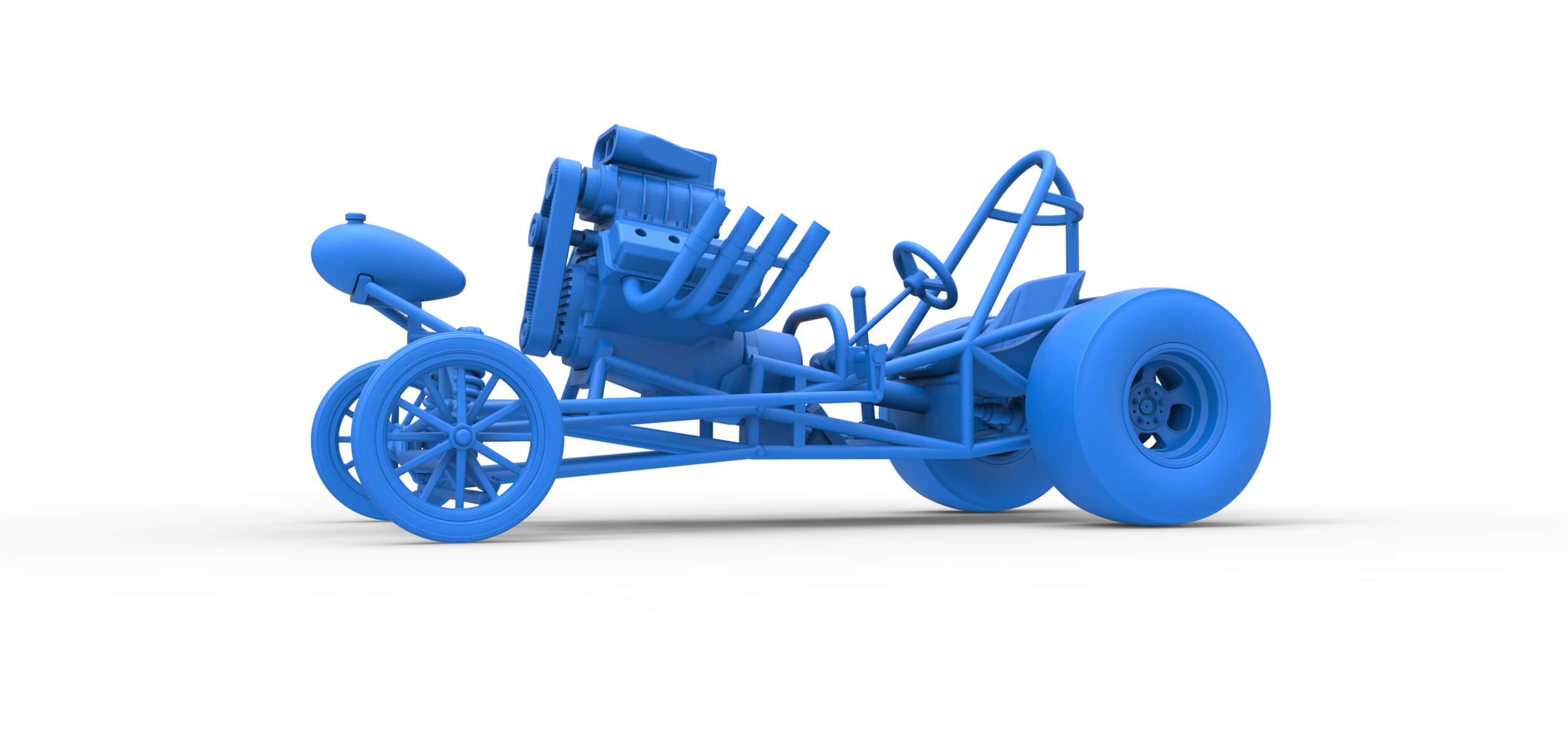 Vintage Front Engine Dragster Base Version 2 Scale 1:25 - 3D Model by ...