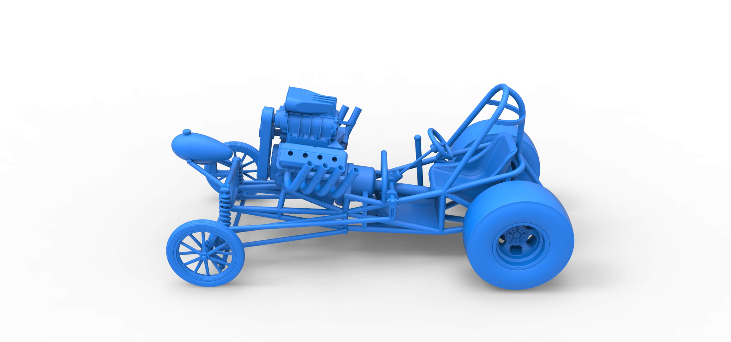 Vintage Front Engine Dragster Base Version 2 Scale 1:25 - 3D Model by ...