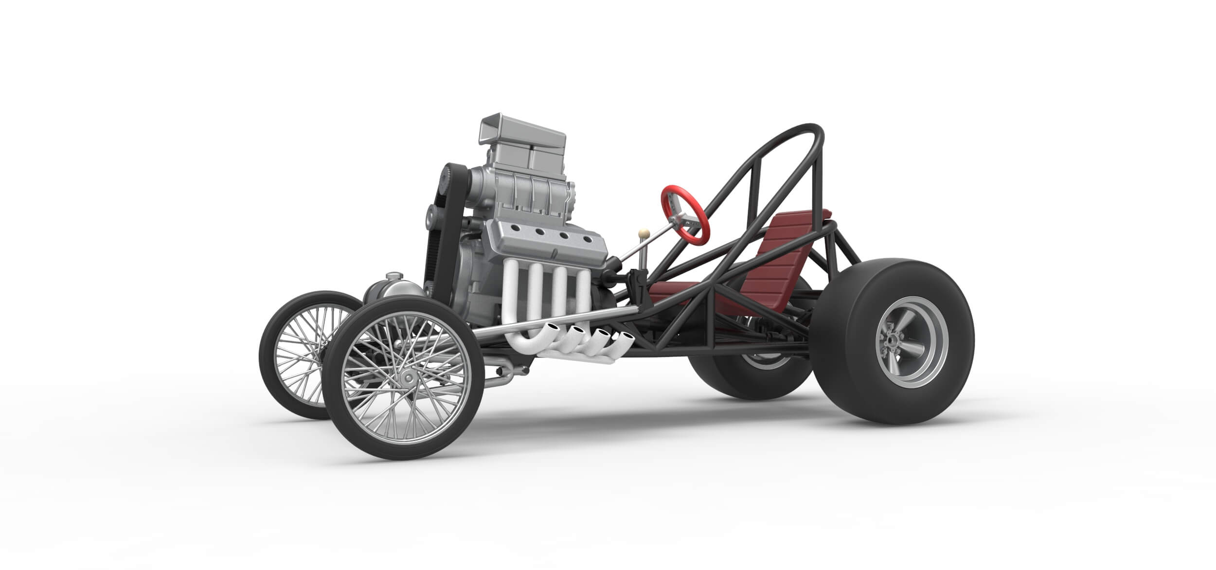 Vintage Front Engine Dragster Base Version 3 Scale 1:25 - 3D Model by ...