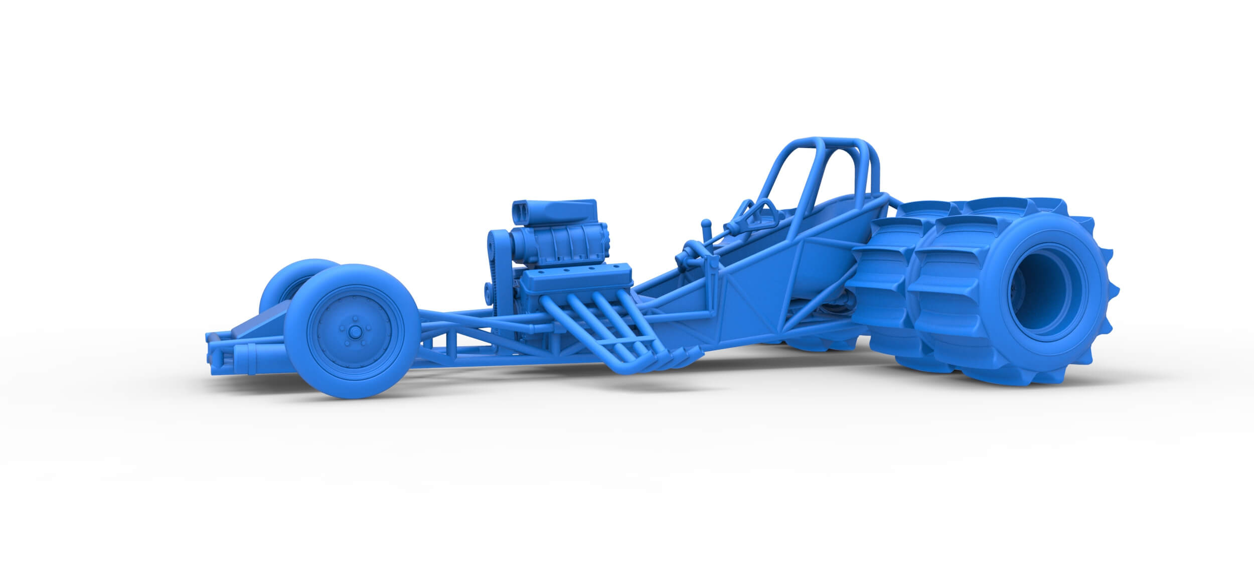 Vintage Funny Car Base for Sand Drag Racing Scale 1:25 - 3D Model by ...