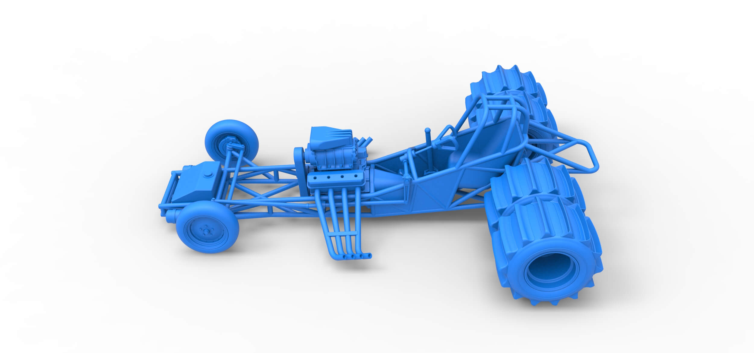Vintage Funny Car Base for Sand Drag Racing Scale 1:25 - 3D Model by ...