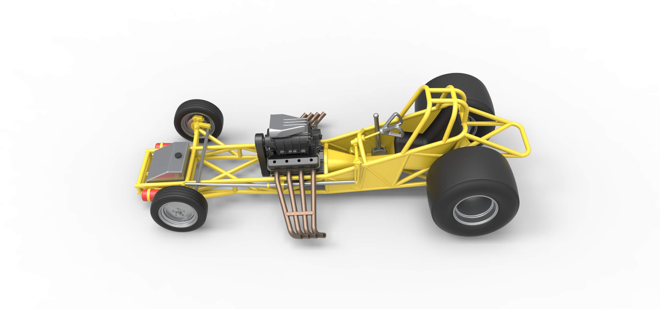 Vintage Funny Car Base Scale 1:25 - 3D Model by TechItemsRock