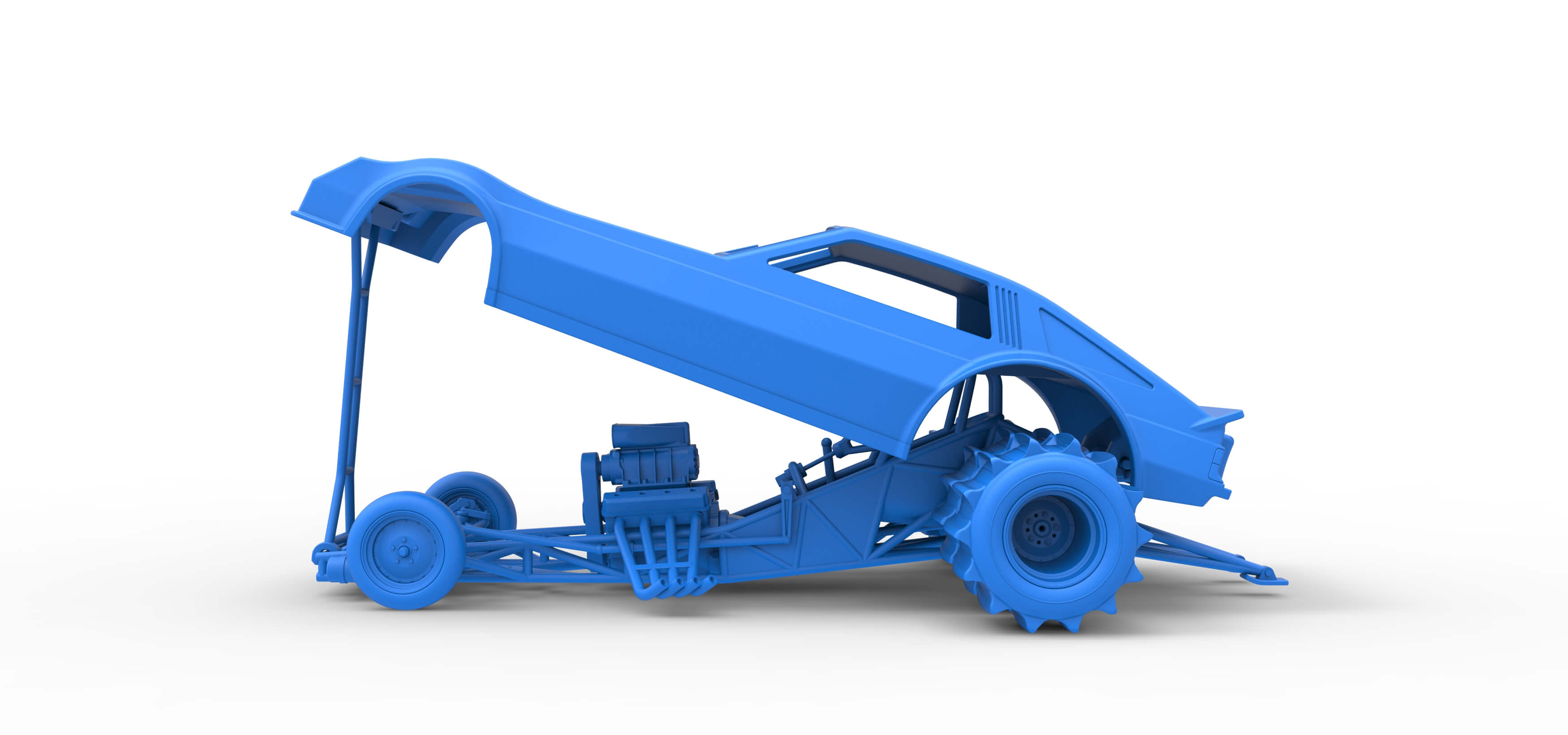 Vintage Funny Car for Sand Drag Racing Scale 1:25 - 3D Model by ...