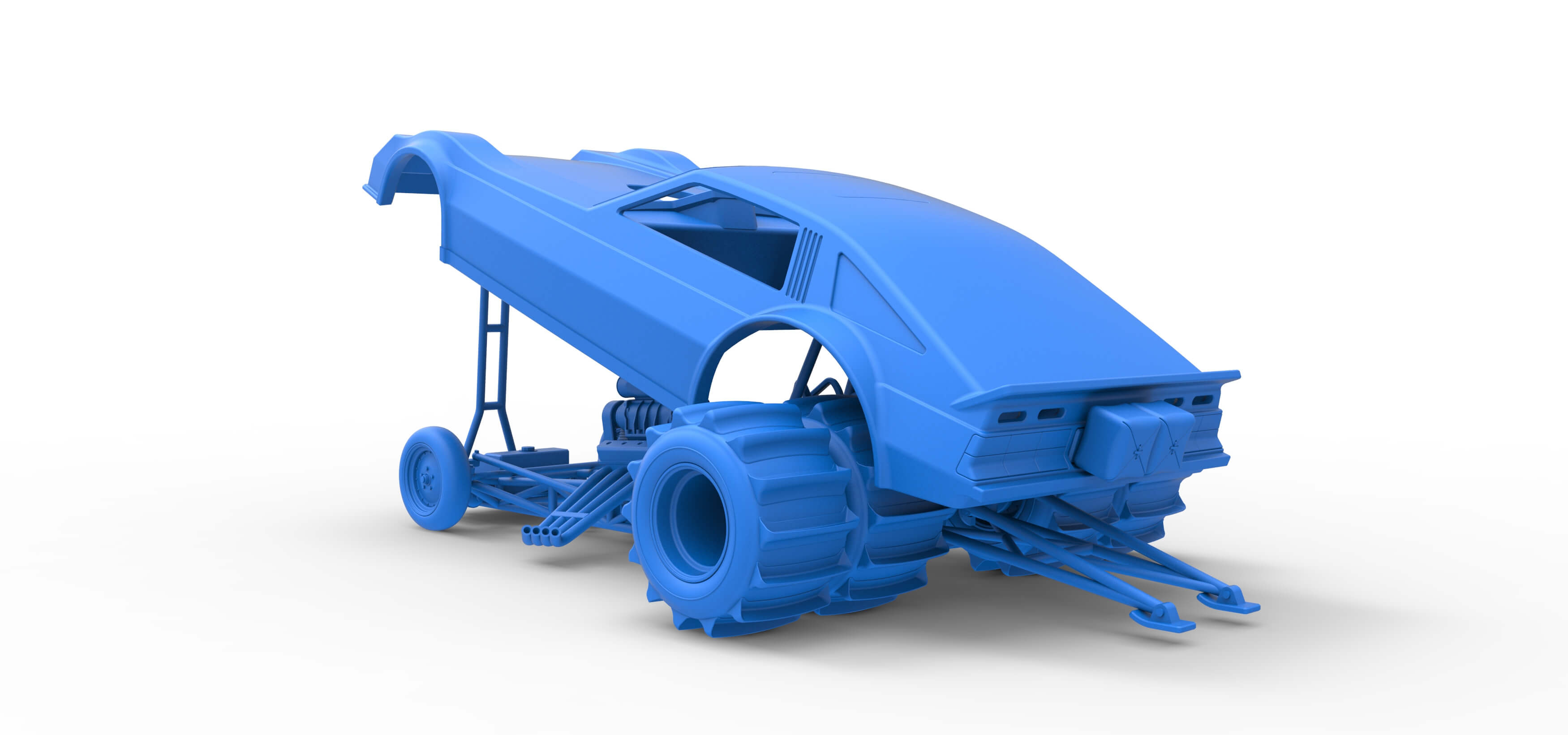 Vintage Funny Car for Sand Drag Racing Scale 1:25 - 3D Model by ...