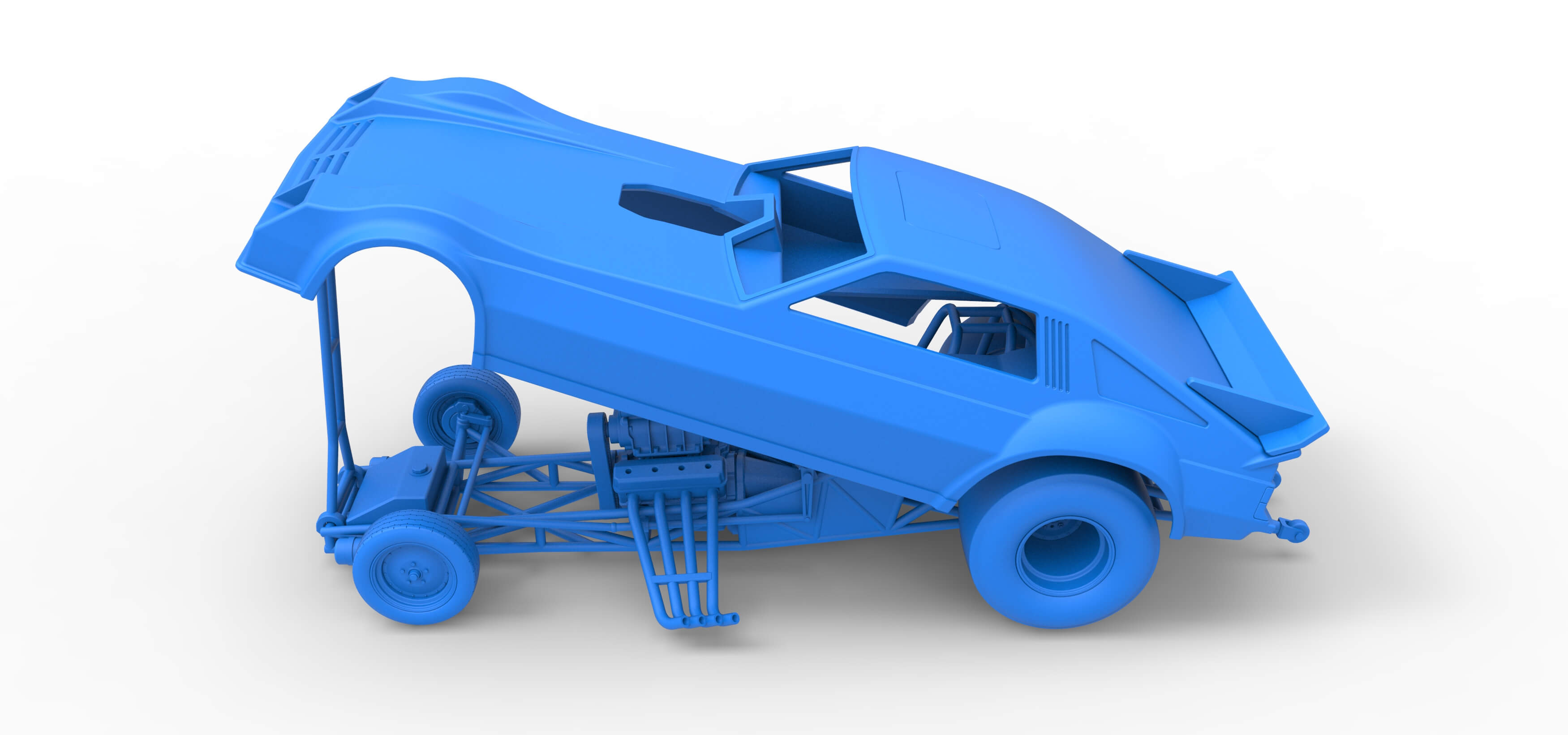 Vintage Funny Car Scale 1:25 - 3D Model by TechItemsRock