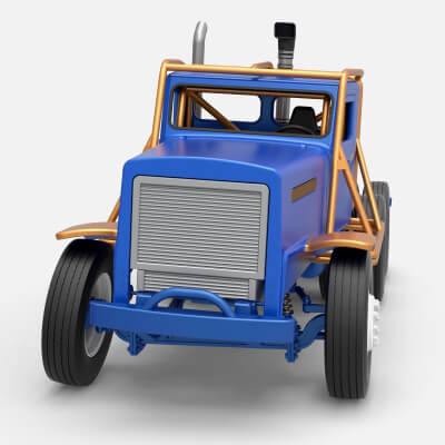 Vintage Gatr Racing Semi Truck Scale 1:25 - 3D Model by TechItemsRock