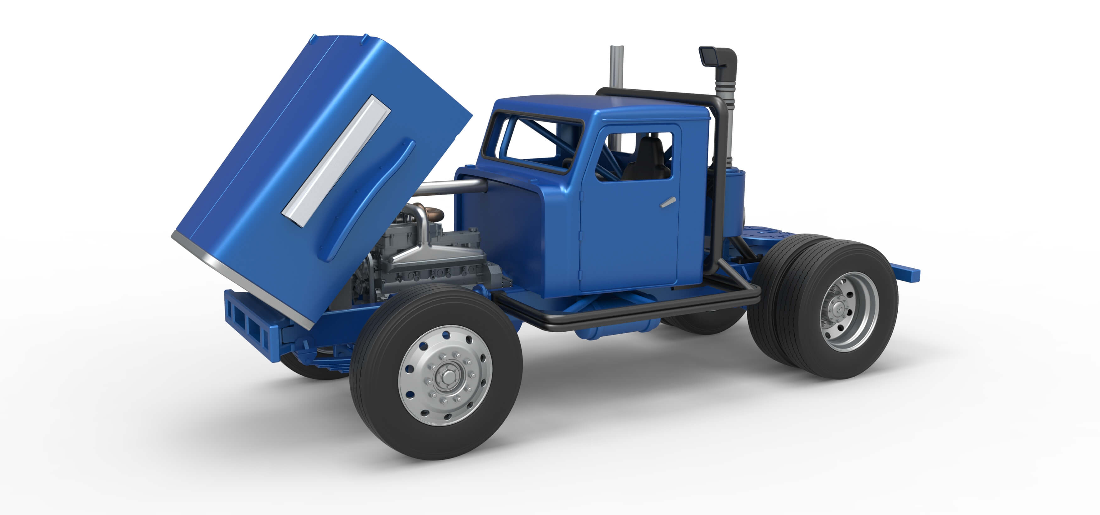 Vintage Gatr Racing Semi Truck Version 2 Scale 1:25 - 3D Model by ...