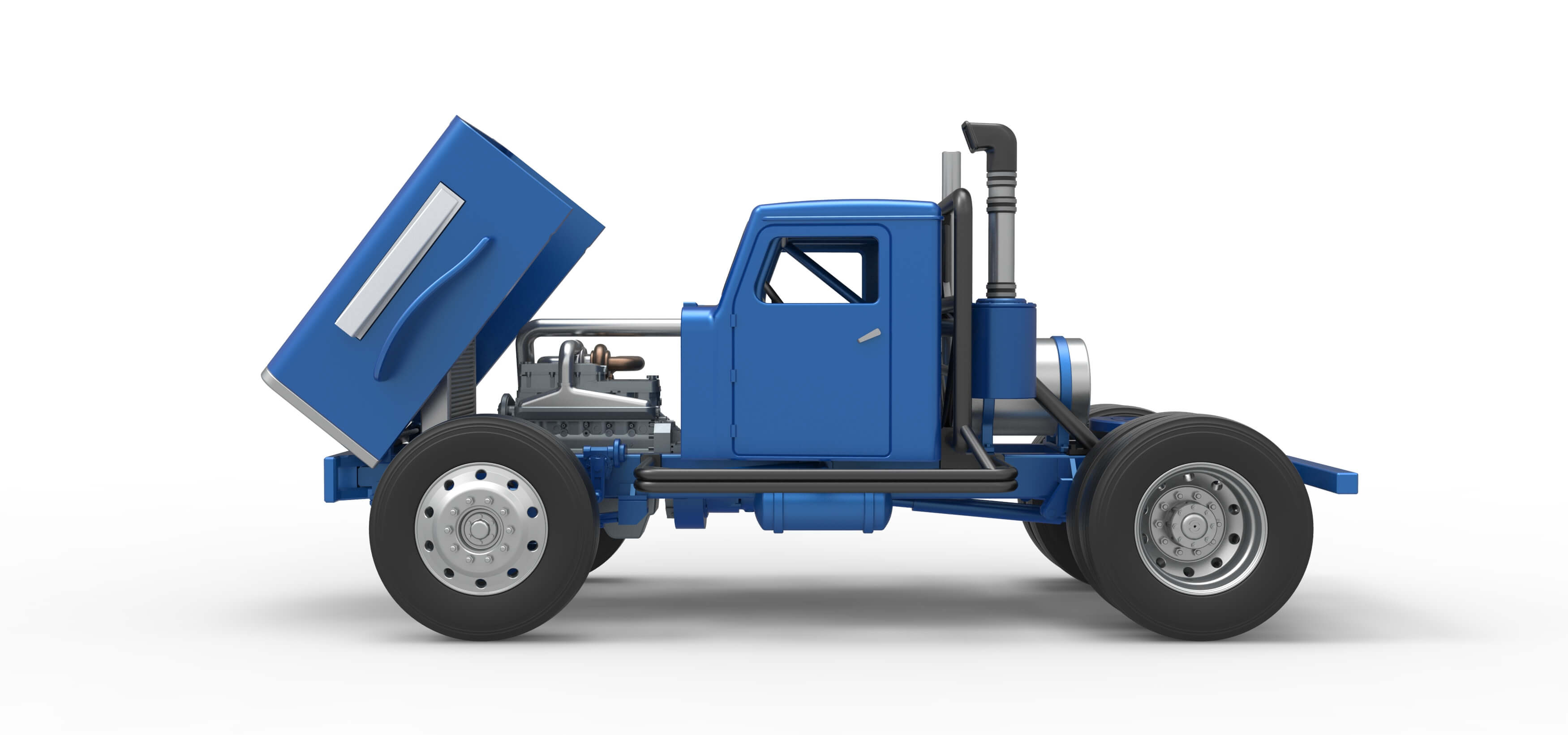 Vintage Gatr Racing Semi Truck Version 2 Scale 1:25 - 3D Model by ...