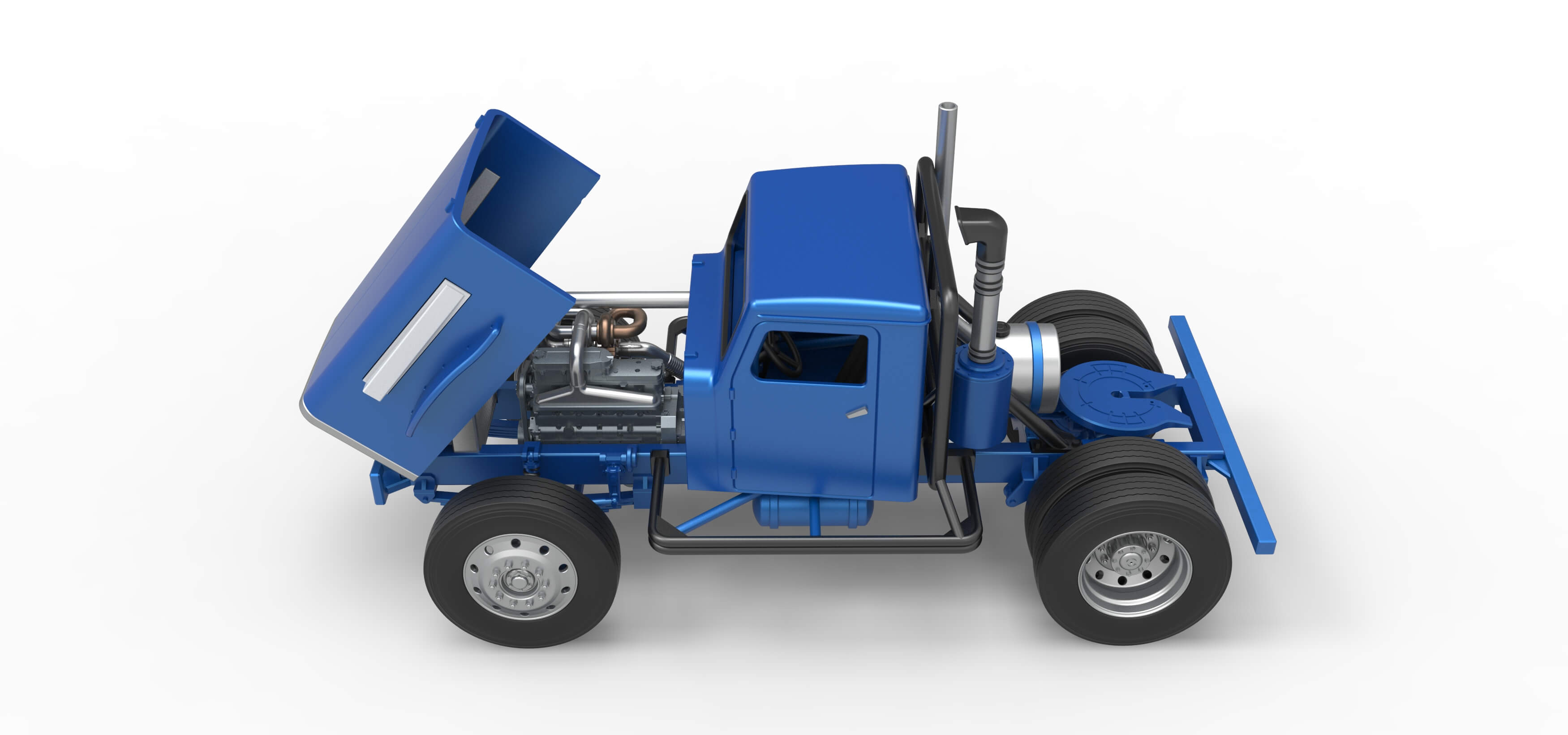 Vintage Gatr Racing Semi Truck Version 2 Scale 1:25 - 3D Model by ...