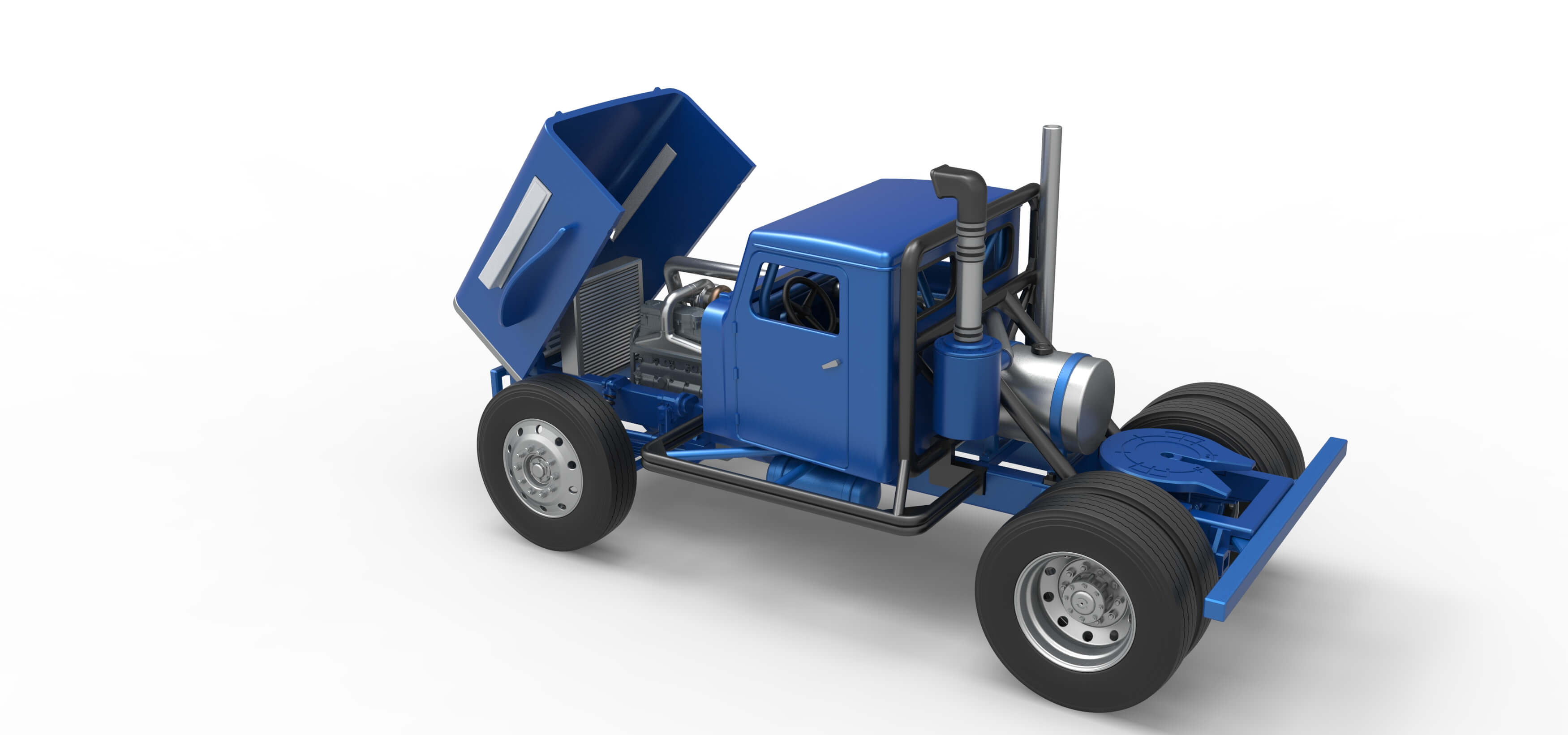 Vintage Gatr Racing Semi Truck Version 2 Scale 1:25 - 3D Model by ...