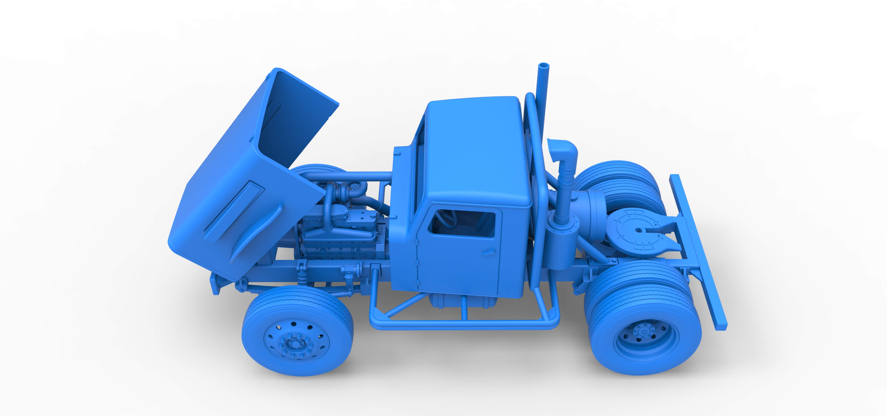 Vintage Gatr Racing Semi Truck Version 2 Scale 1:25 - 3D Model by ...