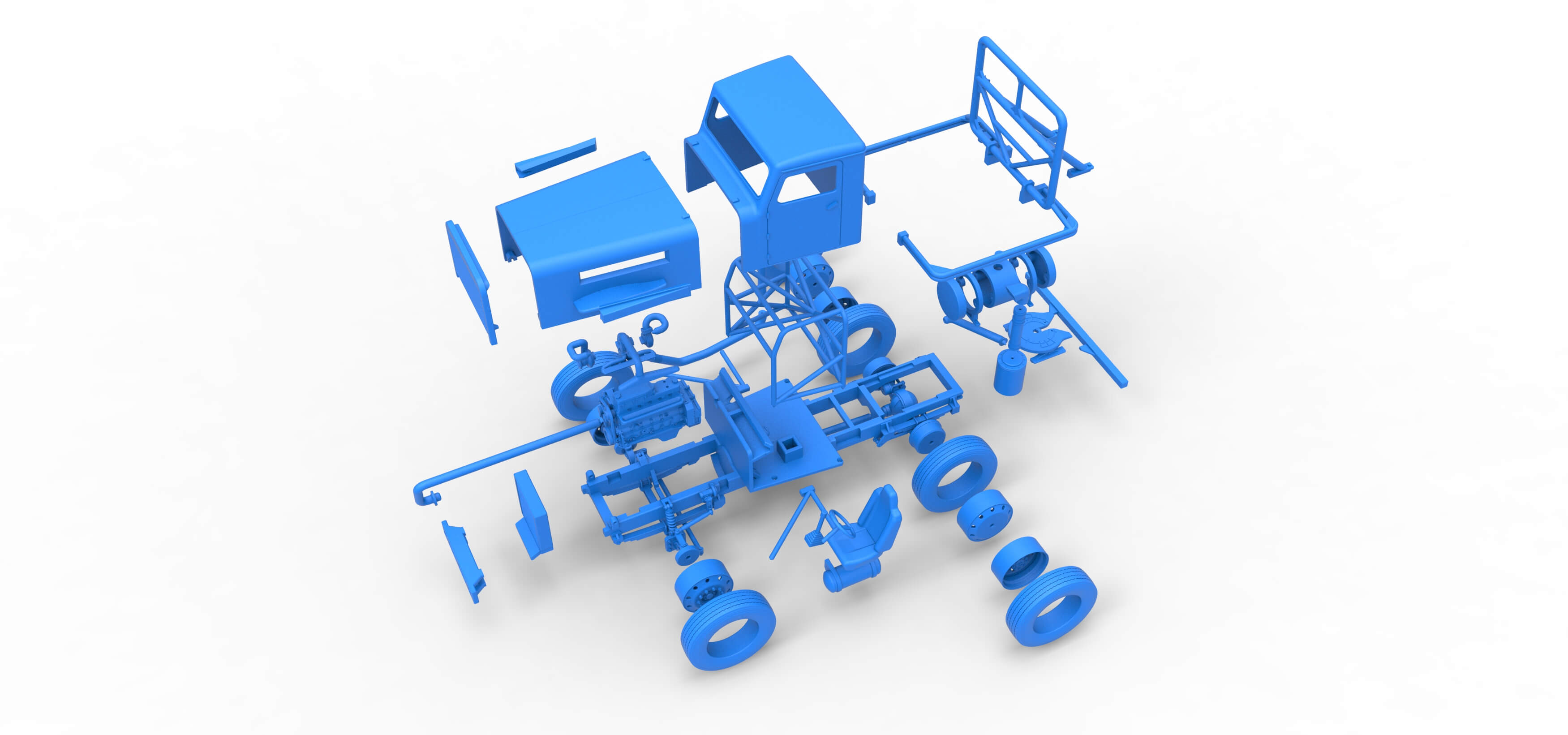 Vintage Gatr Racing Semi Truck Version 2 Scale 1:25 - 3D Model by ...