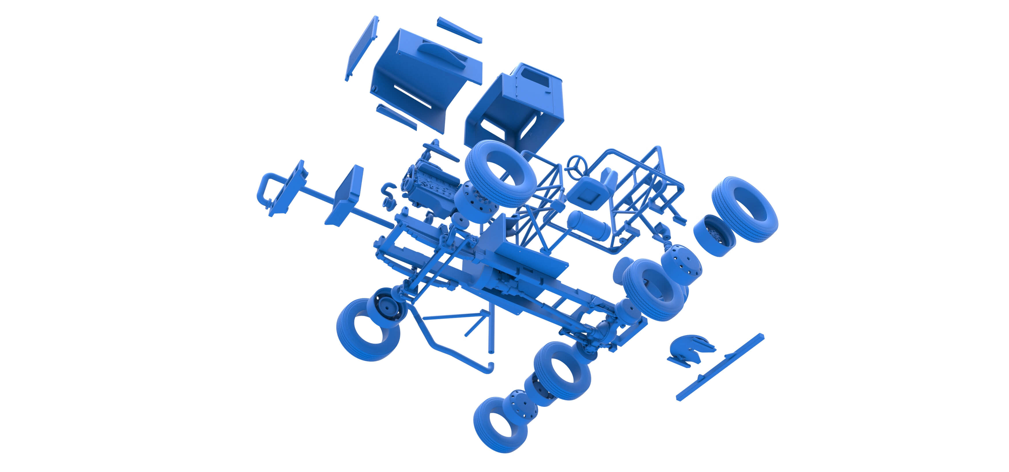 Vintage Gatr Racing Semi Truck Version 2 Scale 1:25 - 3D Model by ...