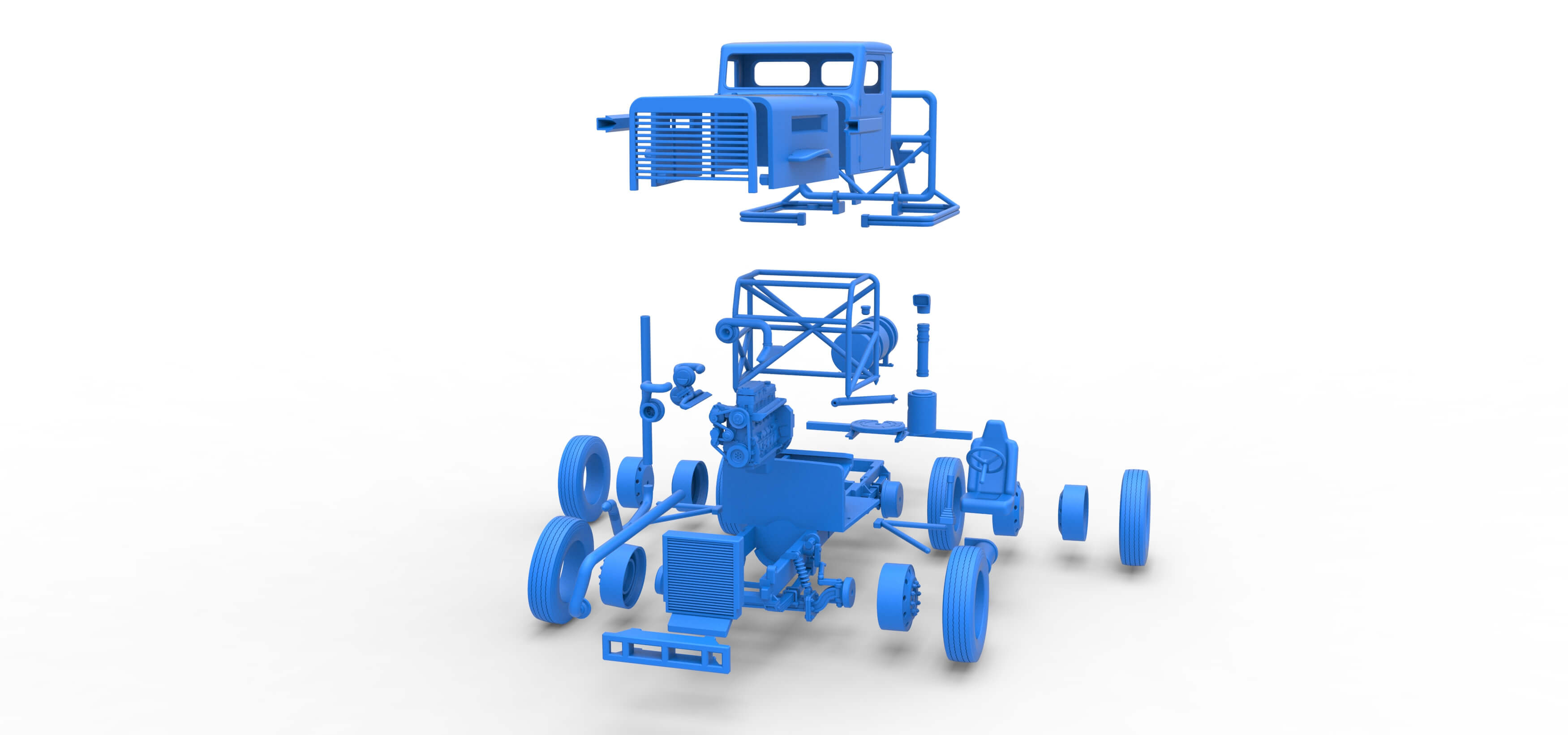 Vintage Gatr Racing Semi Truck Version 2 Scale 1:25 - 3D Model by ...