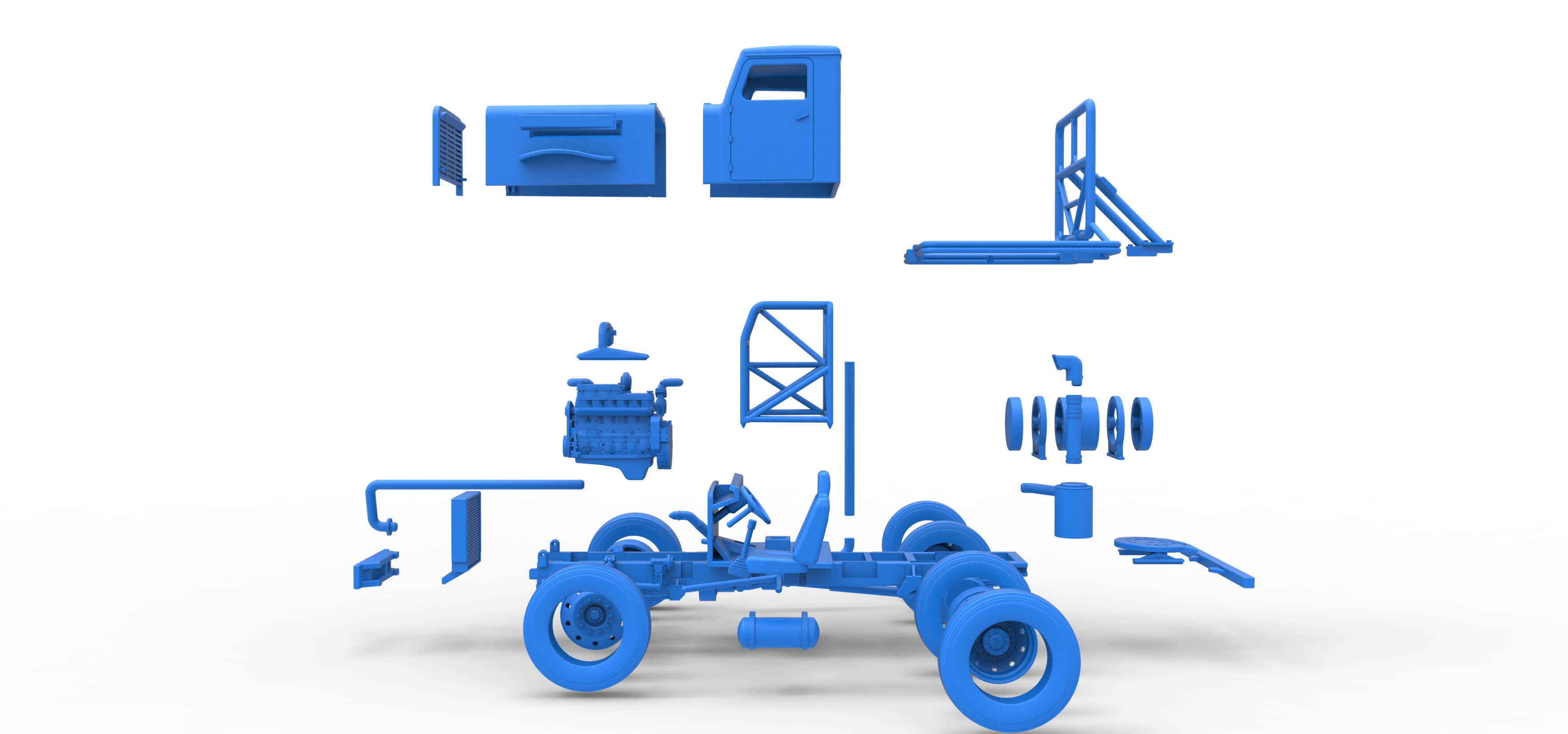 Vintage Gatr Racing Semi Truck Version 2 Scale 1:25 - 3D Model by ...