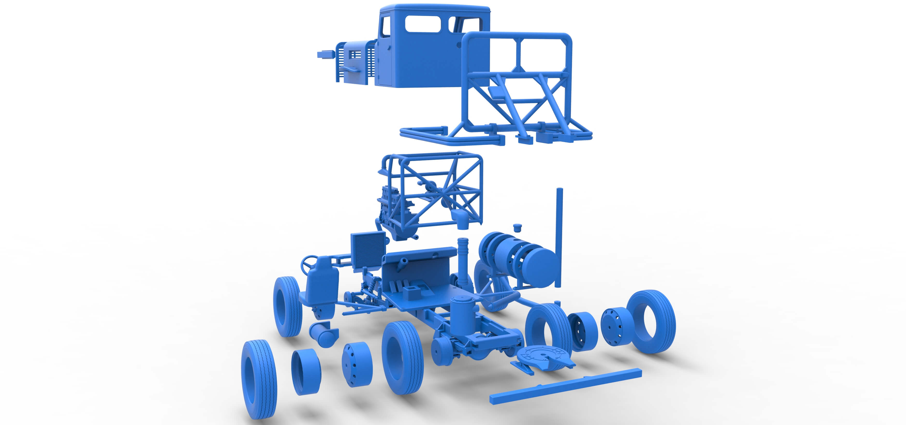 Vintage Gatr Racing Semi Truck Version 2 Scale 1:25 - 3D Model by ...