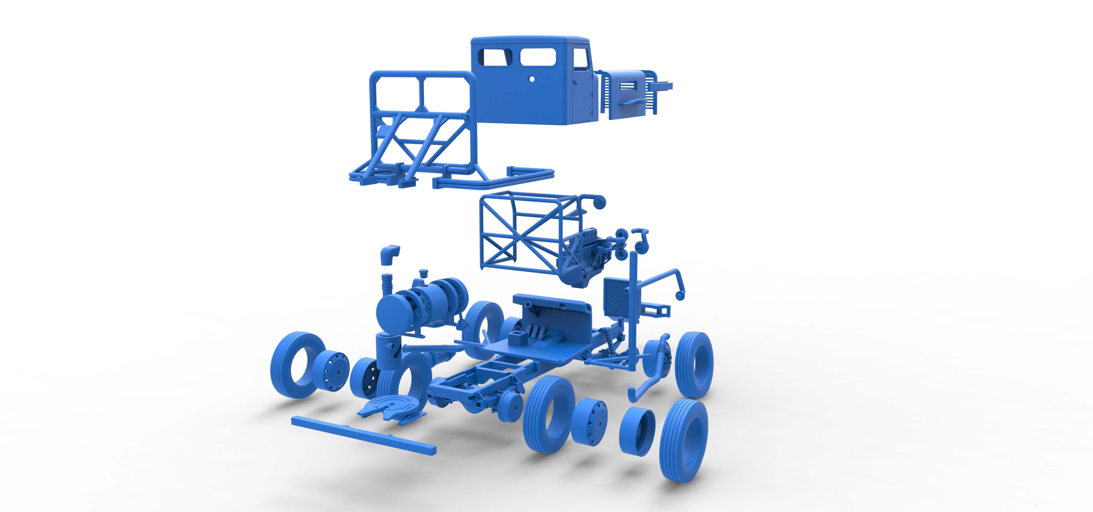 Vintage Gatr Racing Semi Truck Version 2 Scale 1:25 - 3D Model by ...