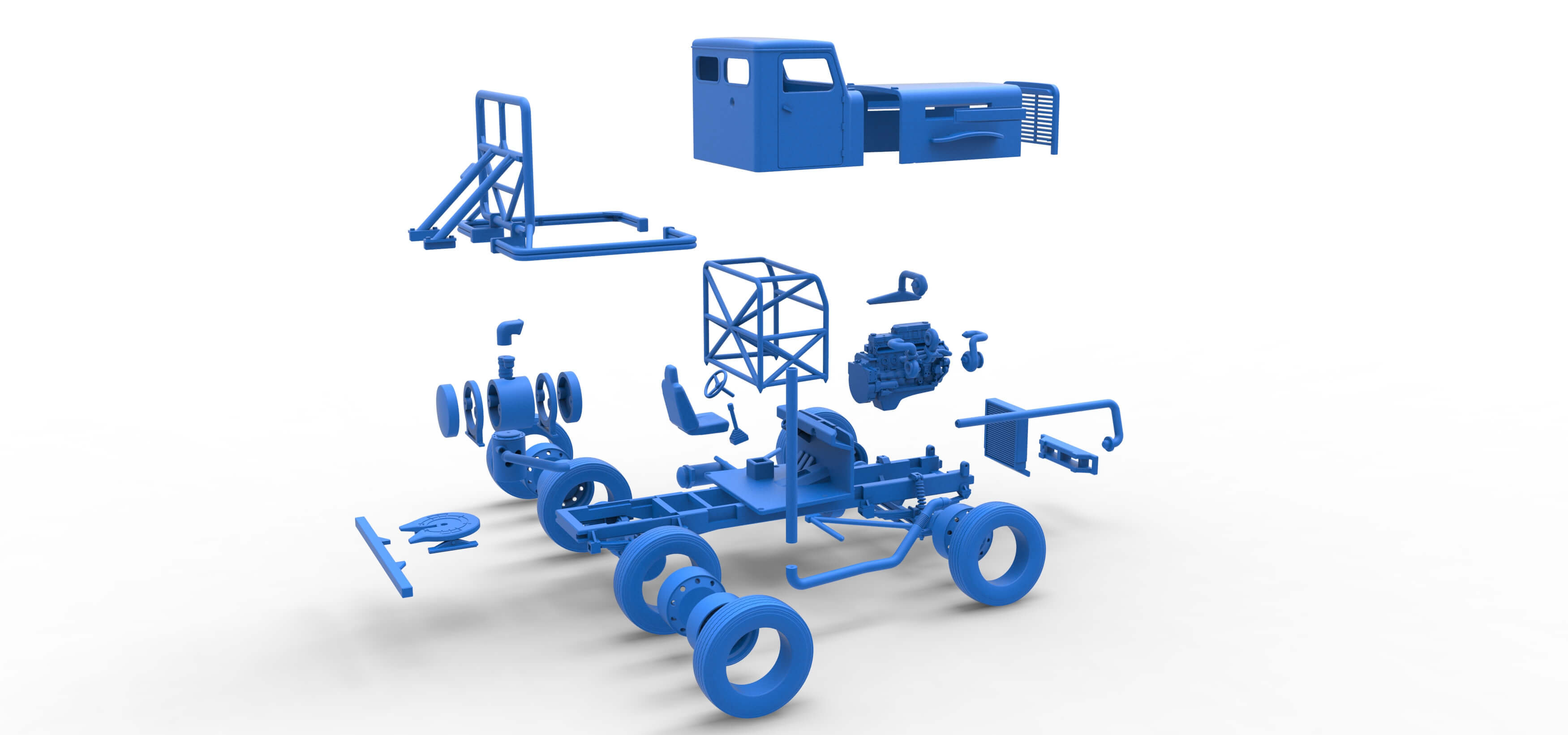 Vintage Gatr Racing Semi Truck Version 2 Scale 1:25 - 3D Model by ...