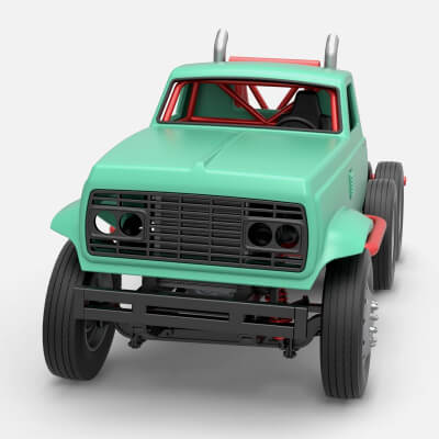 Vintage Gatr Racing Semi Truck Version 4 Scale 1:25 - 3D Model by ...