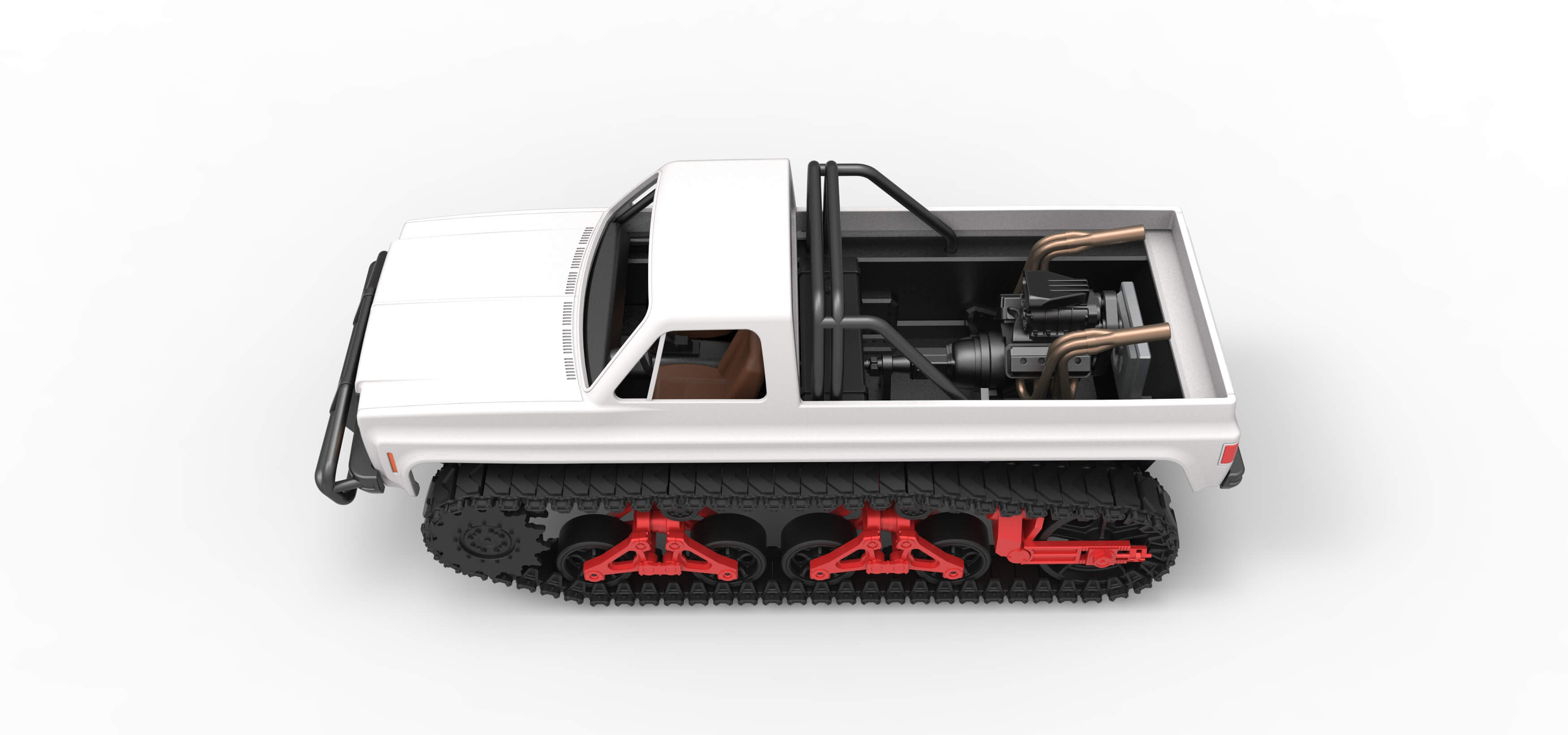 Vintage Monster Tank 1:25 - 3D Model by TechItemsRock