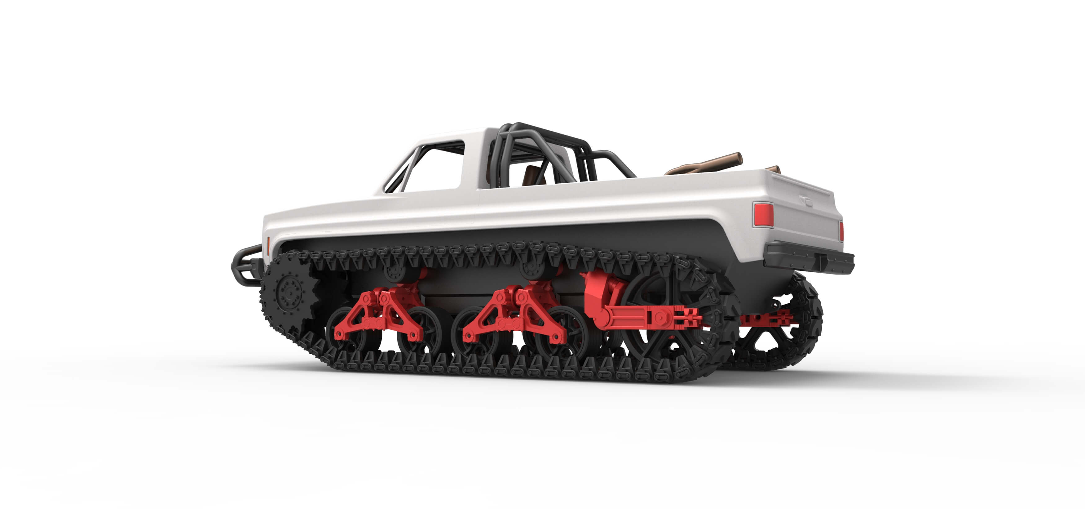 Vintage Monster Tank 1:25 - 3D Model by TechItemsRock