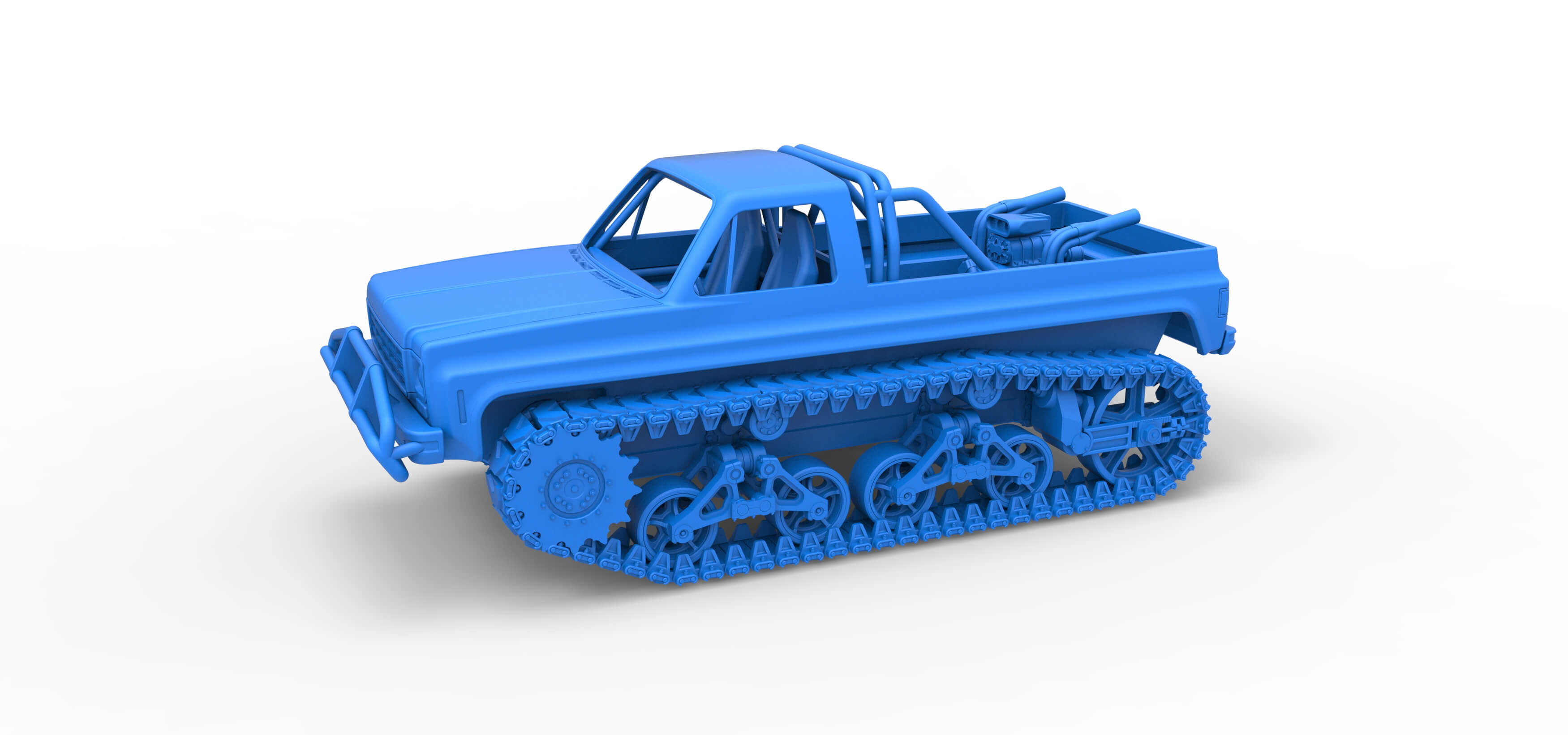 Vintage Monster Tank 1:25 - 3D Model by TechItemsRock