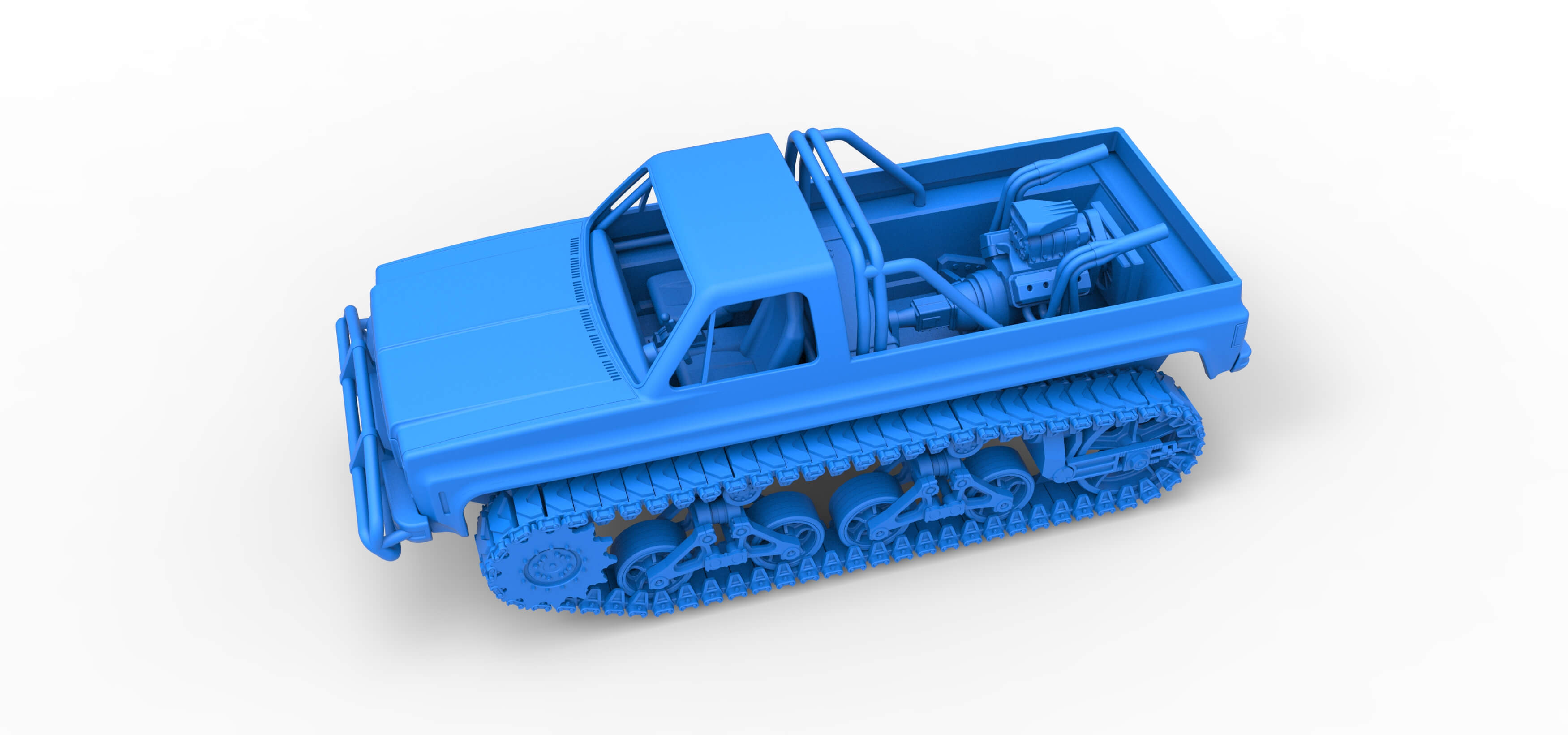 Vintage Monster Tank 1:25 - 3D Model by TechItemsRock