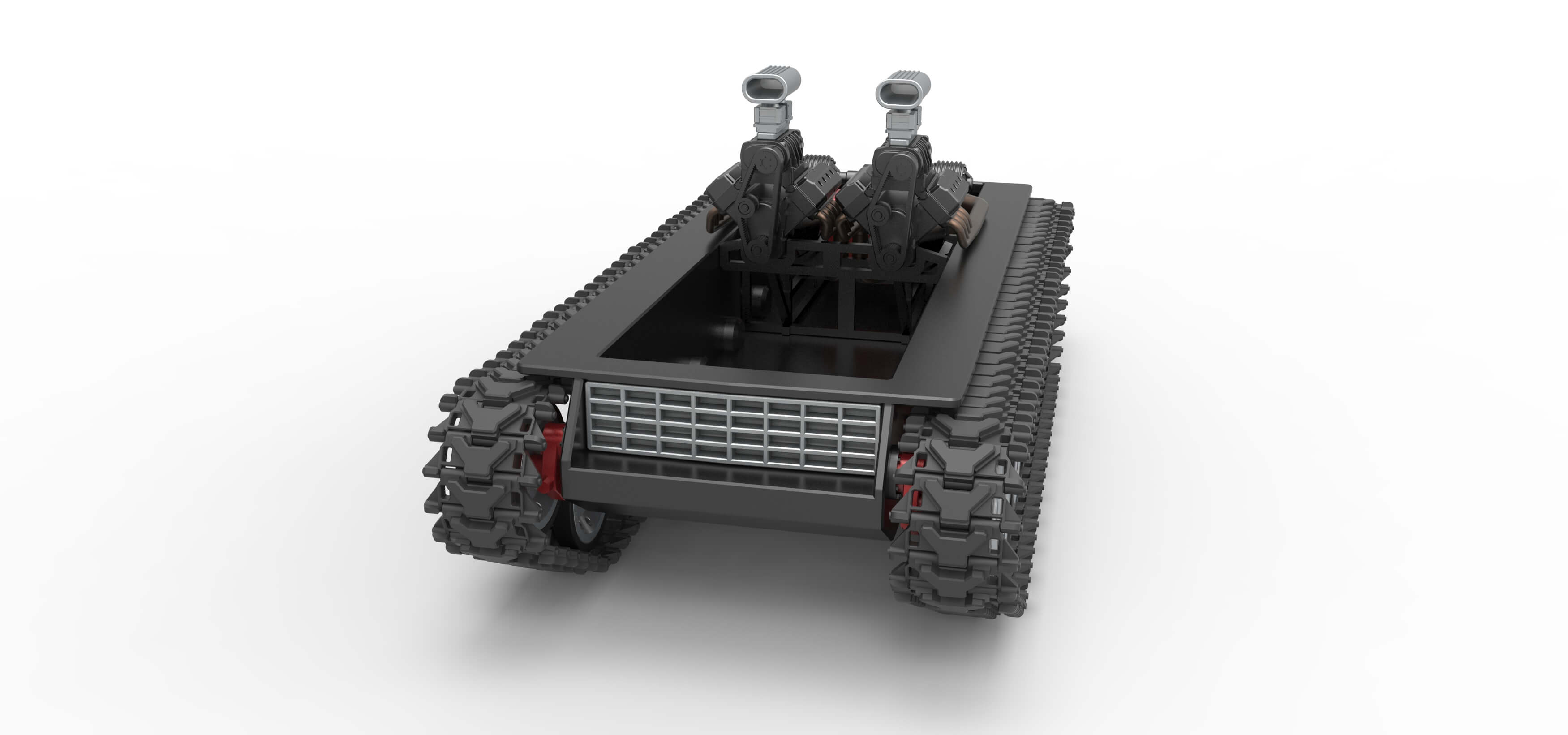 Vintage Monster Tank Base Version 2 Scale 1:25 - 3D Model by TechItemsRock