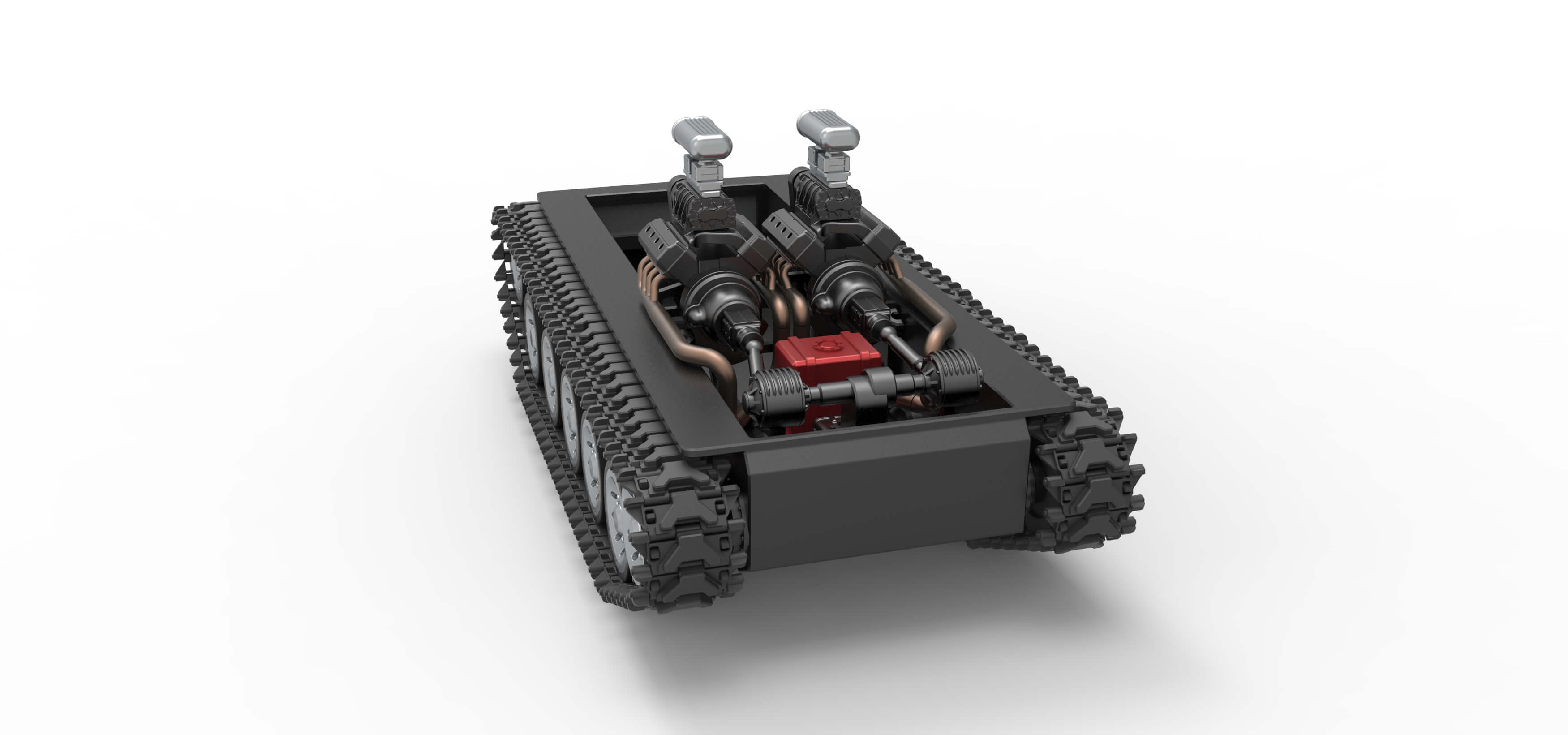 Vintage Monster Tank Base Version 2 Scale 1:25 - 3D Model by TechItemsRock