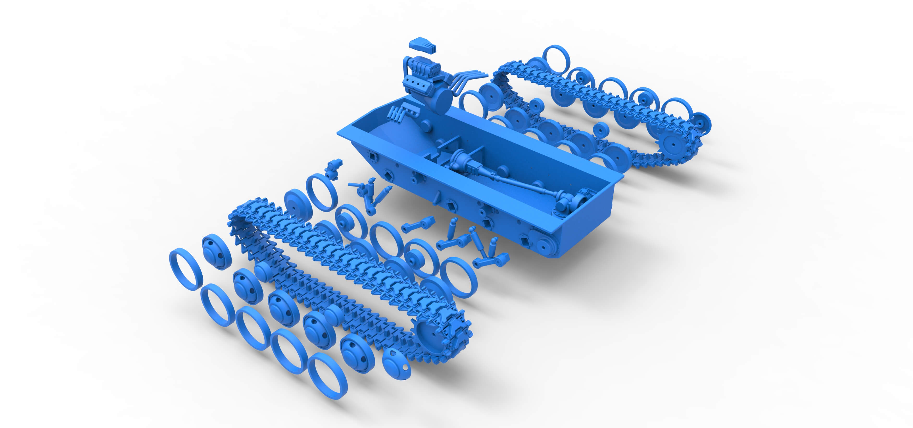 Vintage Monster Tank Base Version 3 Scale 1:25 - 3D Model by TechItemsRock