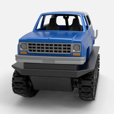 Vintage Monster Tank Version 2 Scale 1:25 - 3D Model by TechItemsRock