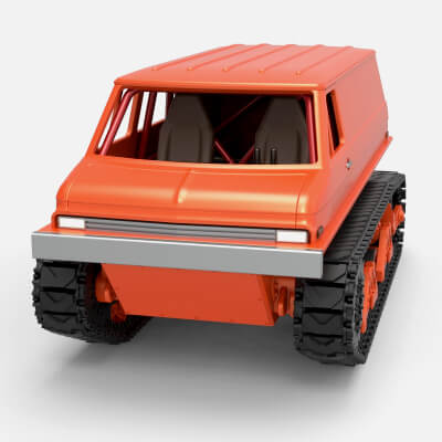 Vintage Monster Tank Version 3 Scale 1:25 - 3D Model by TechItemsRock