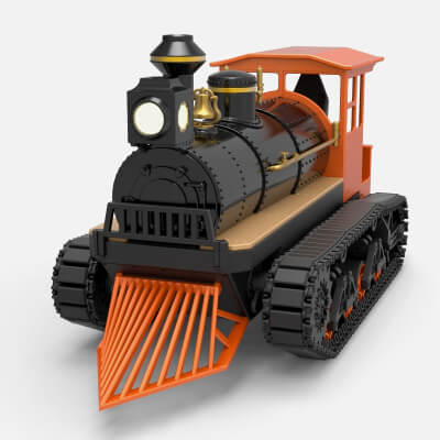 Vintage Monster Tank Version 4 Scale 1:25 - 3D Model by TechItemsRock