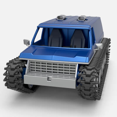 Vintage Monster Tank Version 5 Scale 1:25 - 3D Model by TechItemsRock