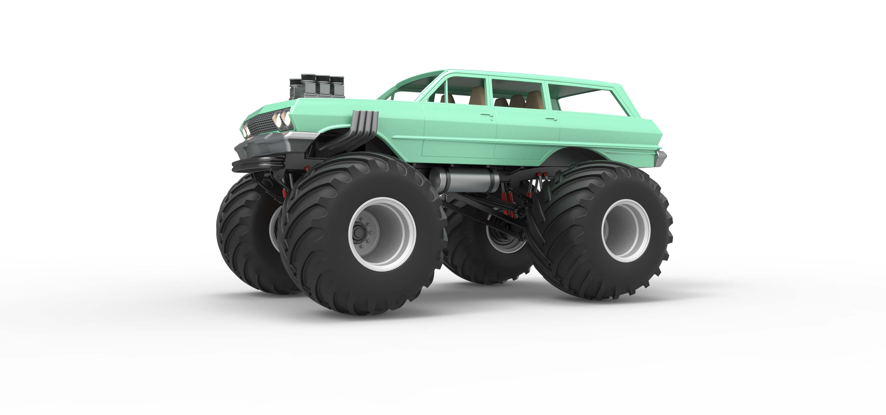 Vintage Monster Truck 1:25 - 3D Model by TechItemsRock