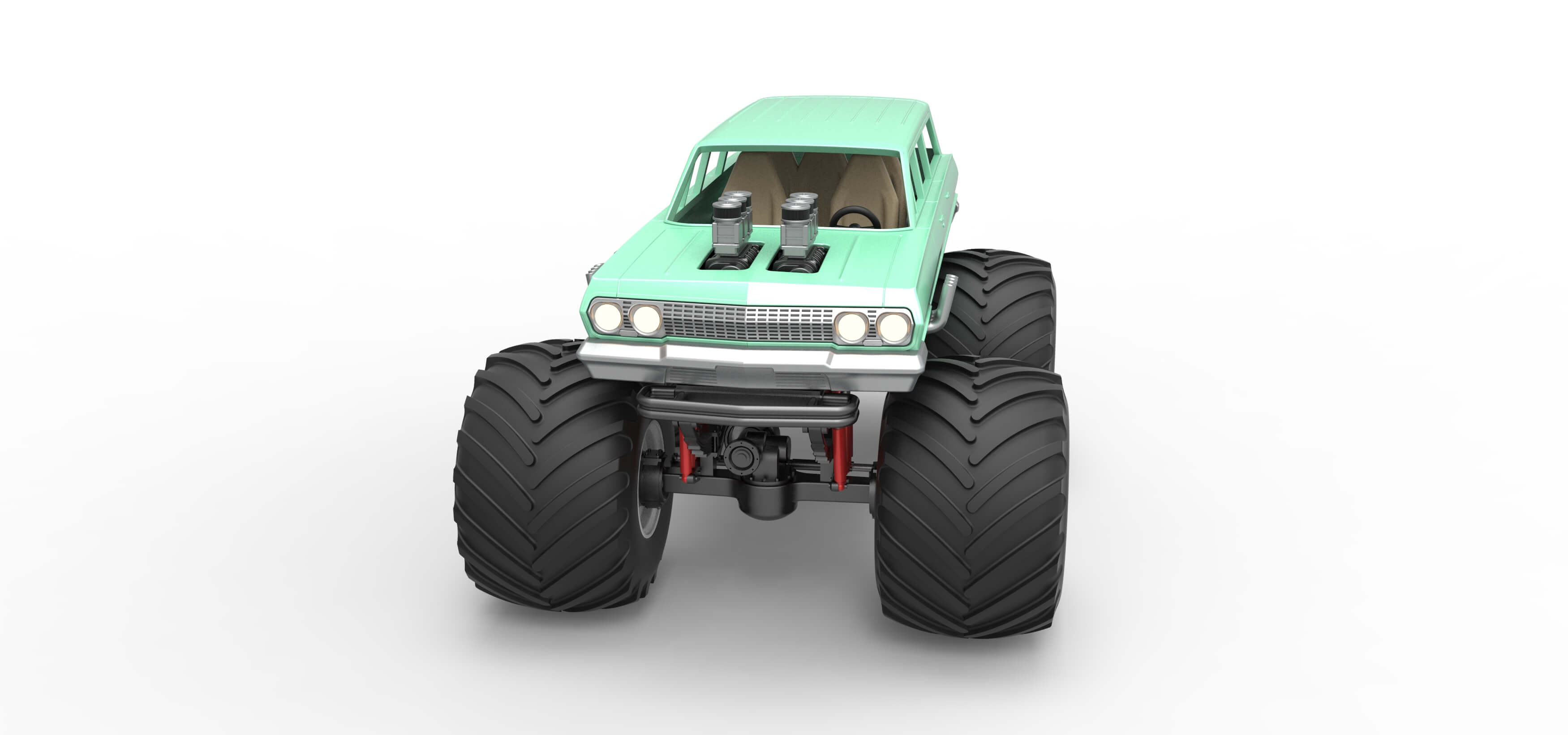 Vintage Monster Truck 1:25 - 3D Model by TechItemsRock