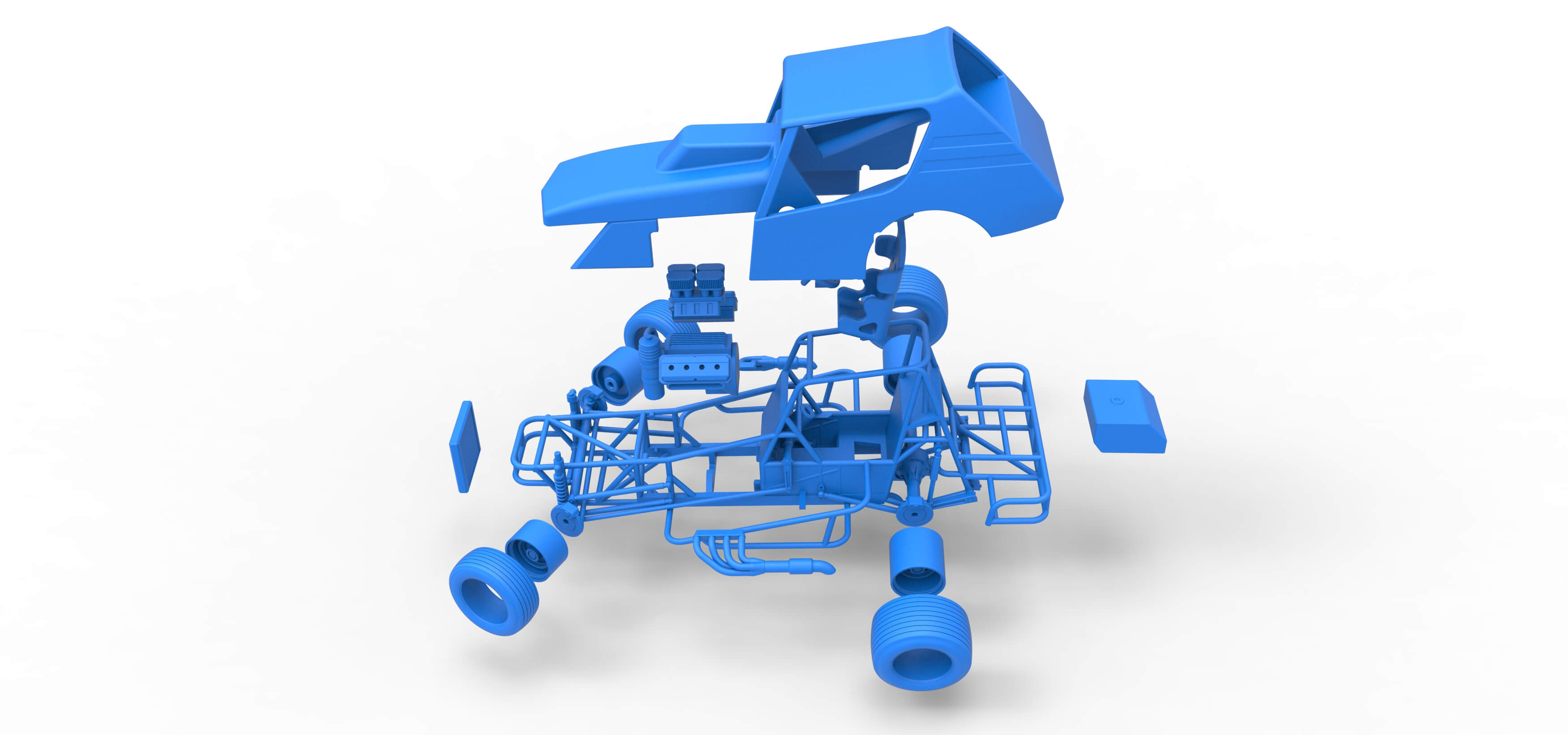 Vintage NE Dirt Modified Stock Car While Turning 1:25 - 3D Model by ...