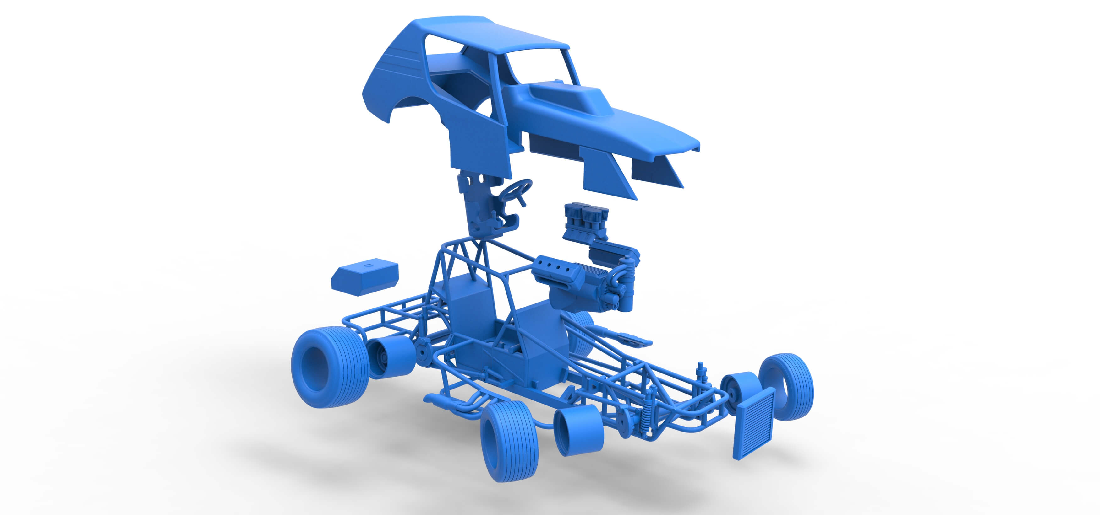 Vintage NE Dirt Modified Stock Car While Turning 1:25 - 3D Model by ...