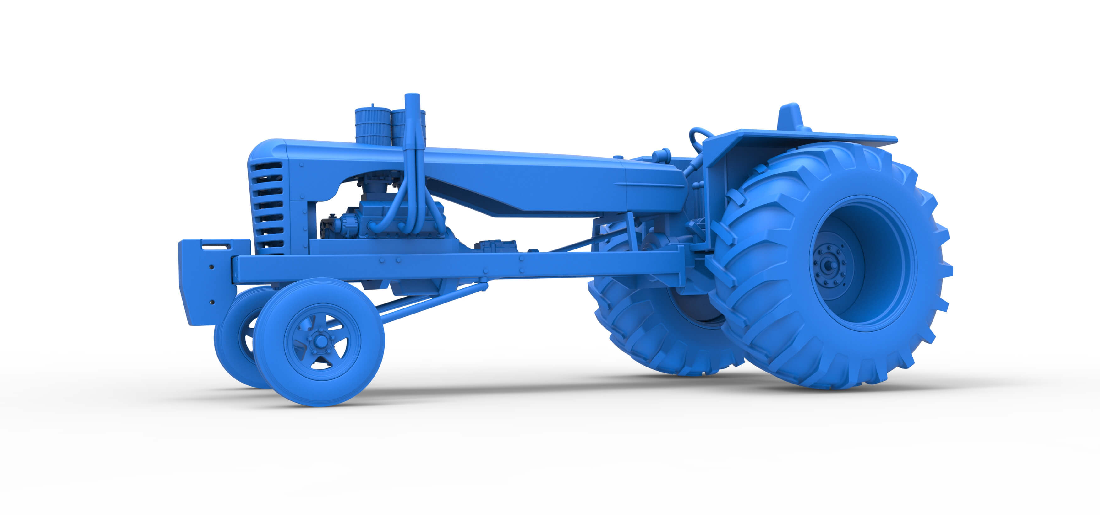 Vintage Small Block Pulling Tractor Scale 1:25 - 3D Model by TechItemsRock