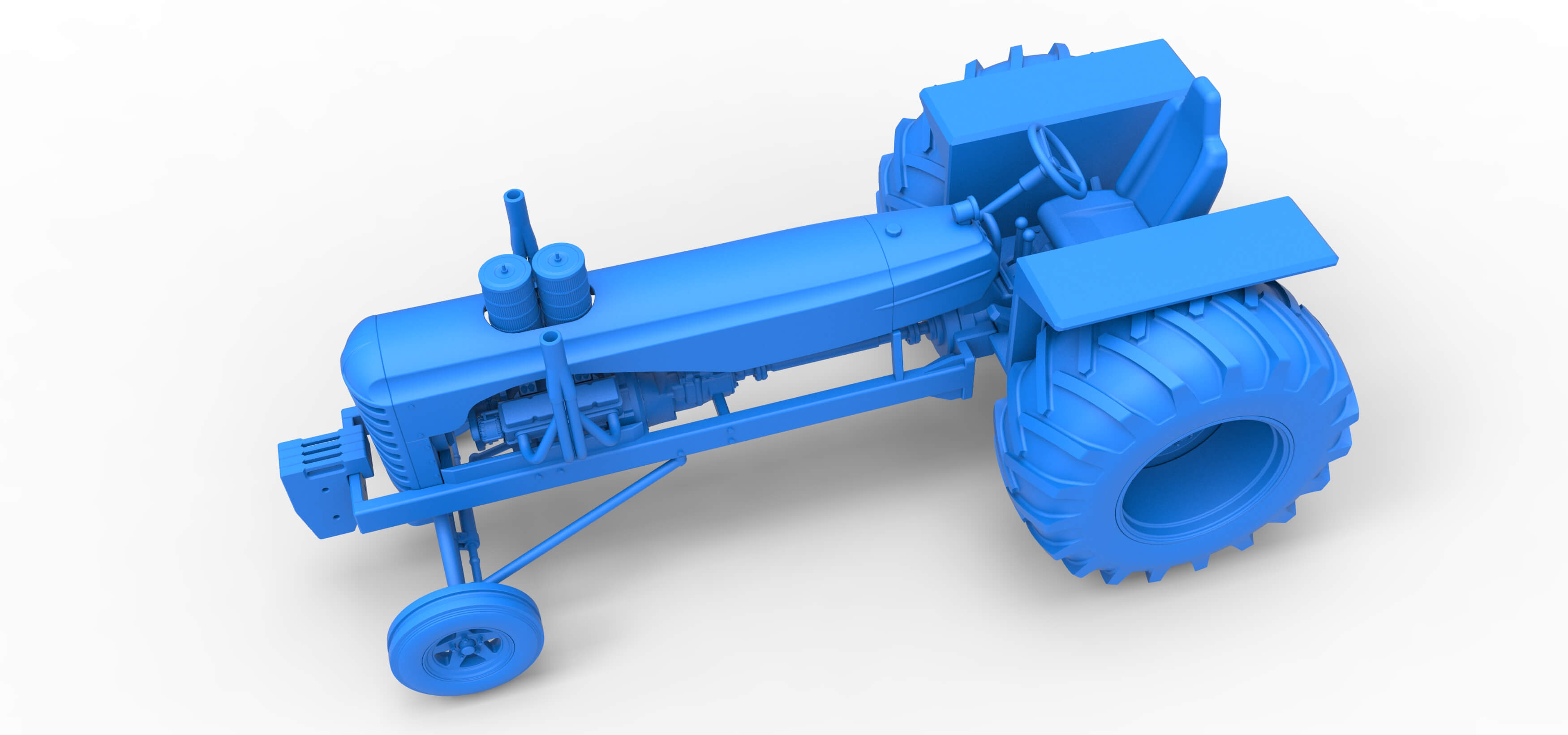 Vintage Small Block Pulling Tractor Scale 1:25 - 3D Model by TechItemsRock