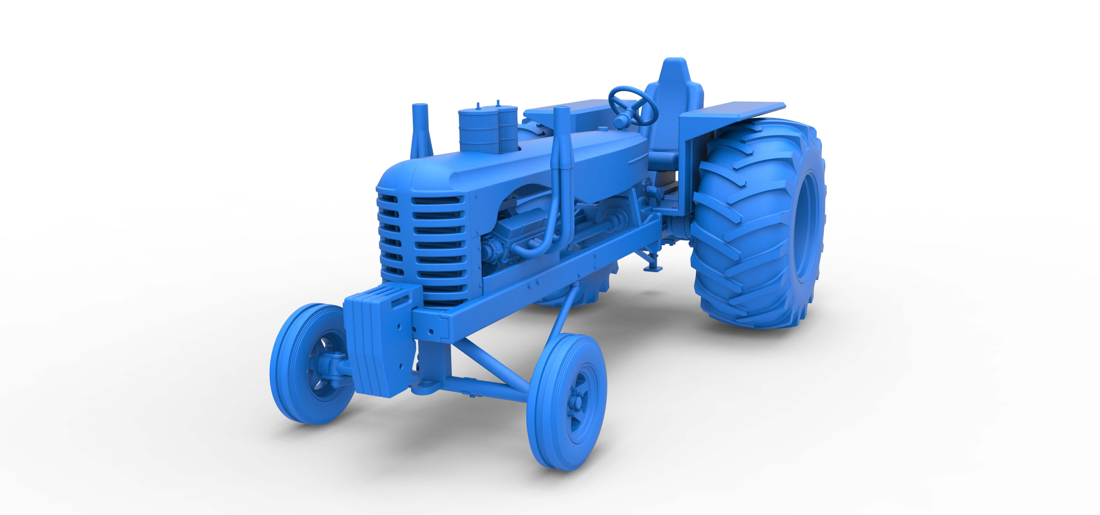 Vintage Small Block Pulling Tractor Scale 1:25 - 3D Model by TechItemsRock