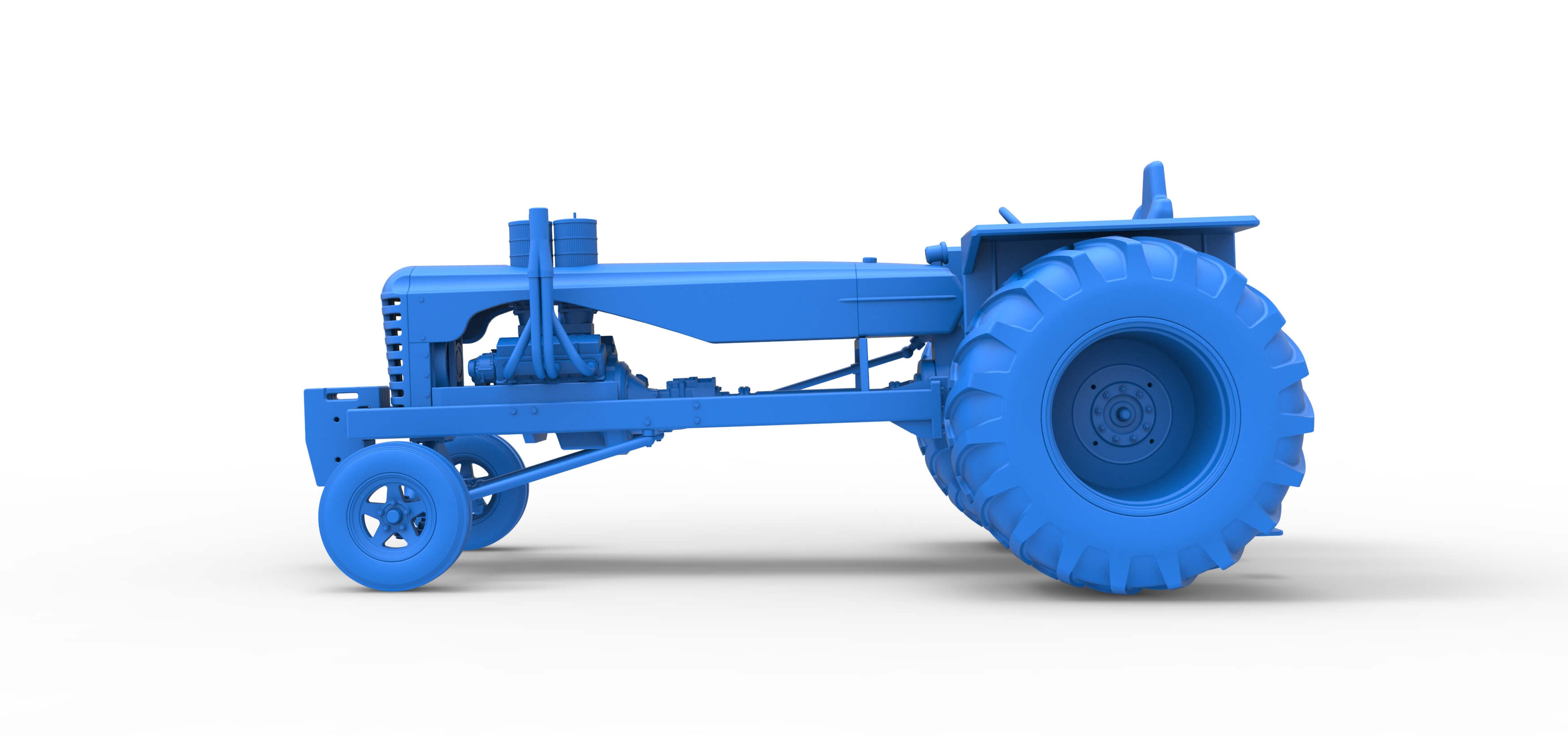 Vintage Small Block Pulling Tractor Scale 1:25 - 3D Model by TechItemsRock
