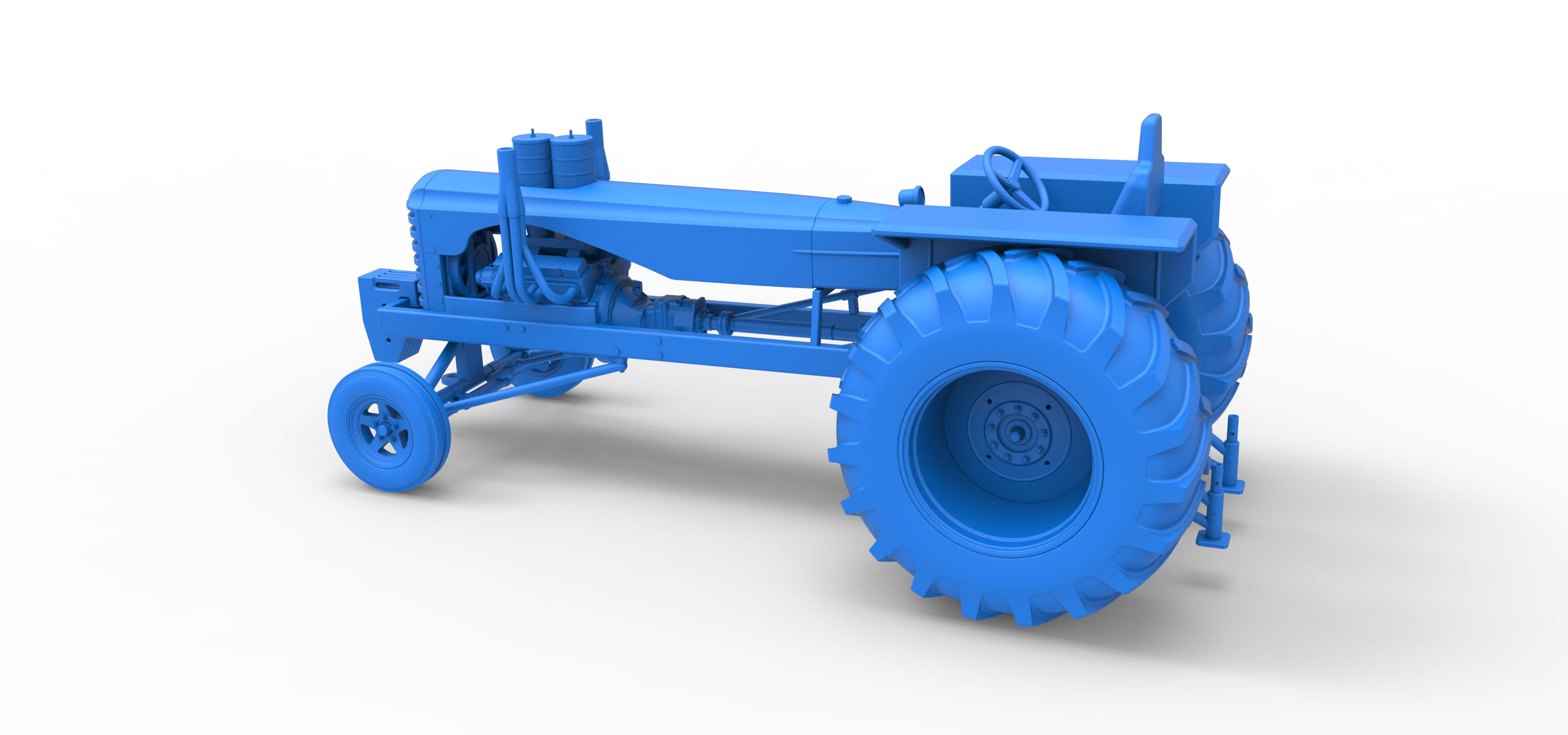 Vintage Small Block Pulling Tractor Scale 1:25 - 3D Model by TechItemsRock