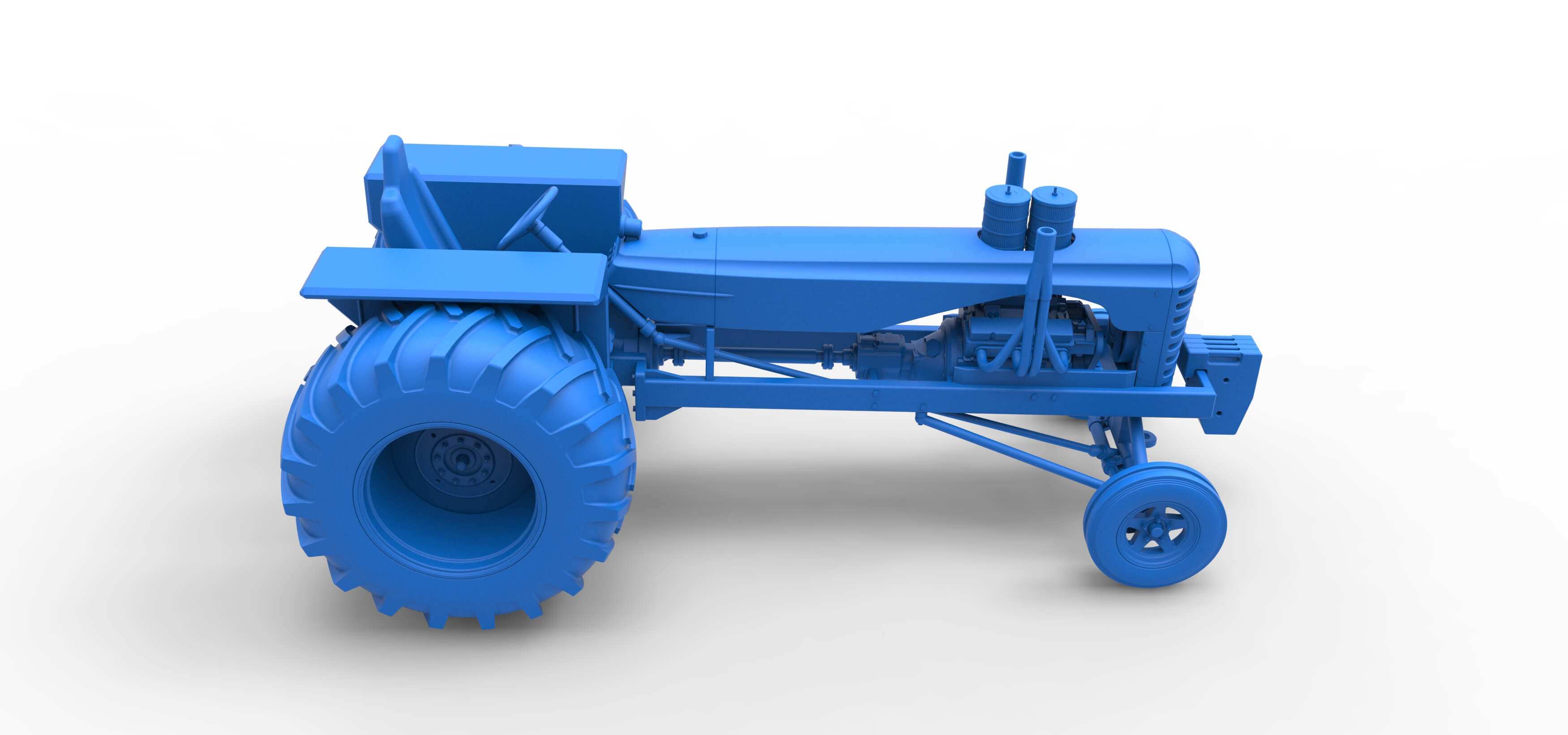 Vintage Small Block Pulling Tractor Scale 1:25 - 3D Model by TechItemsRock