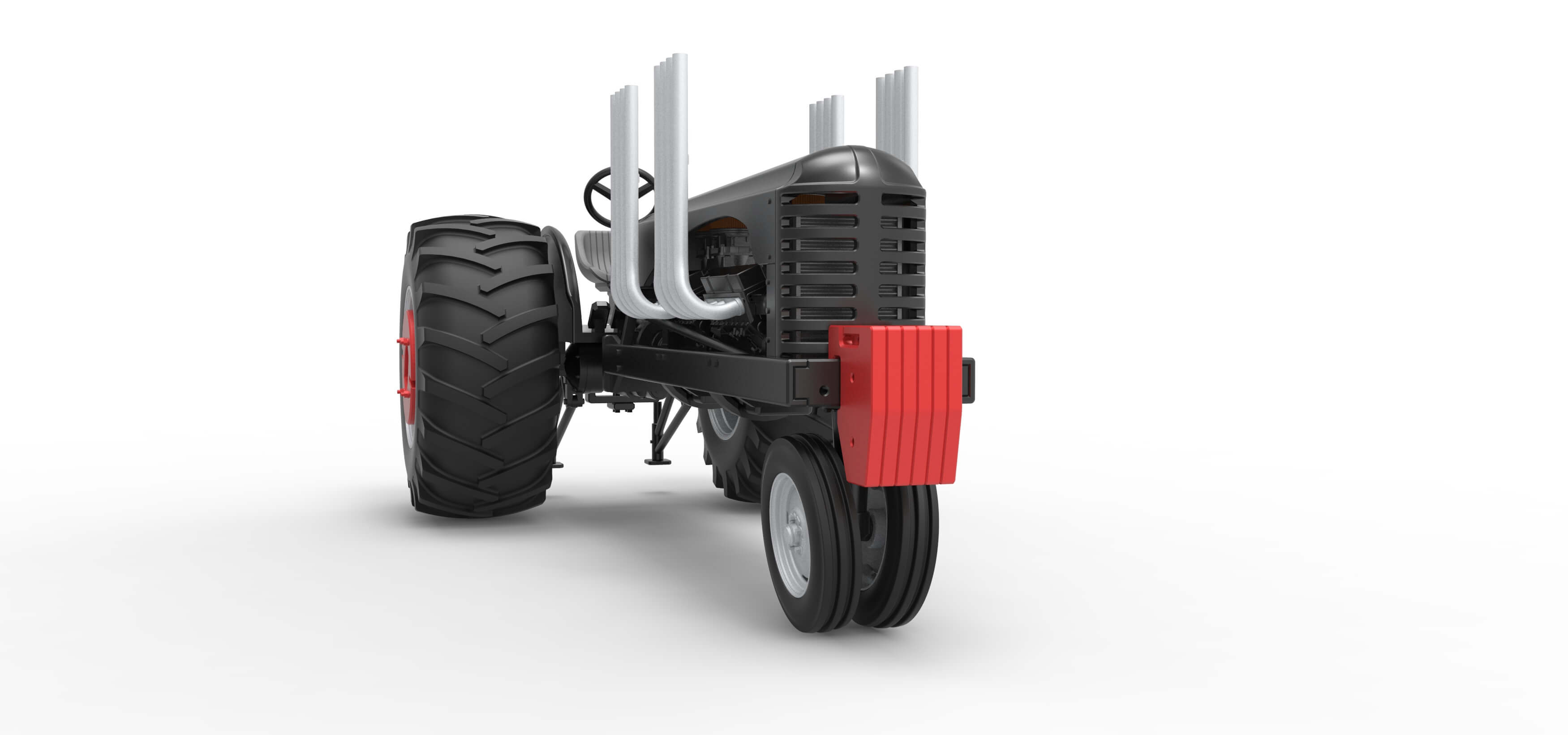 Vintage Small Block Pulling Tractor Version 3 Scale 1:25 - 3D Model by ...