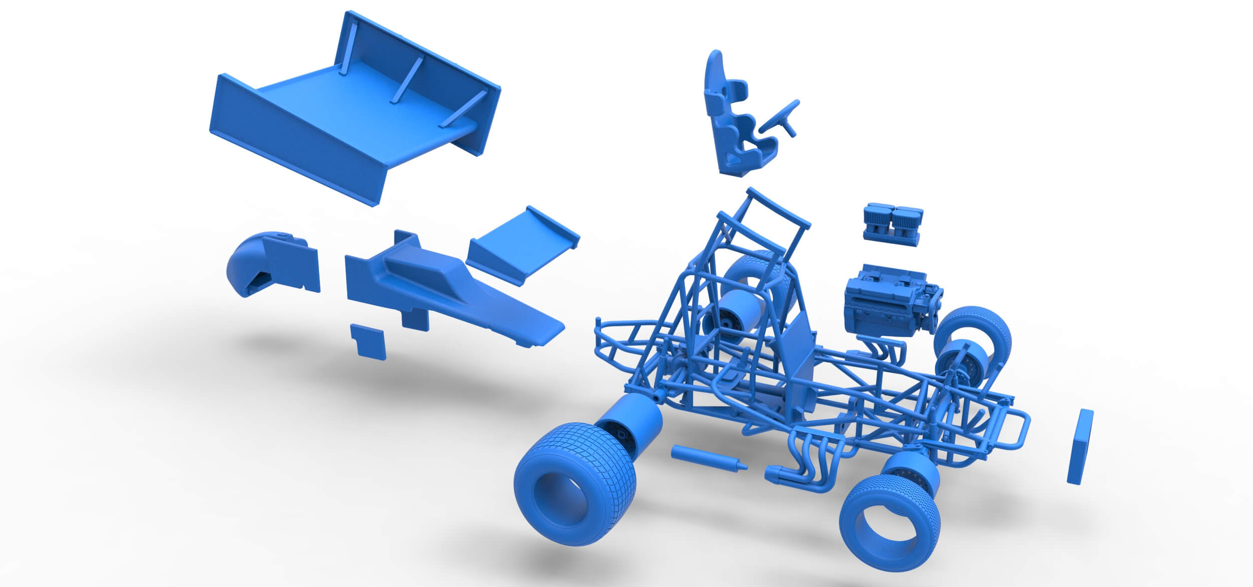 Vintage Sprint Car 1:25 - 3D Model by TechItemsRock