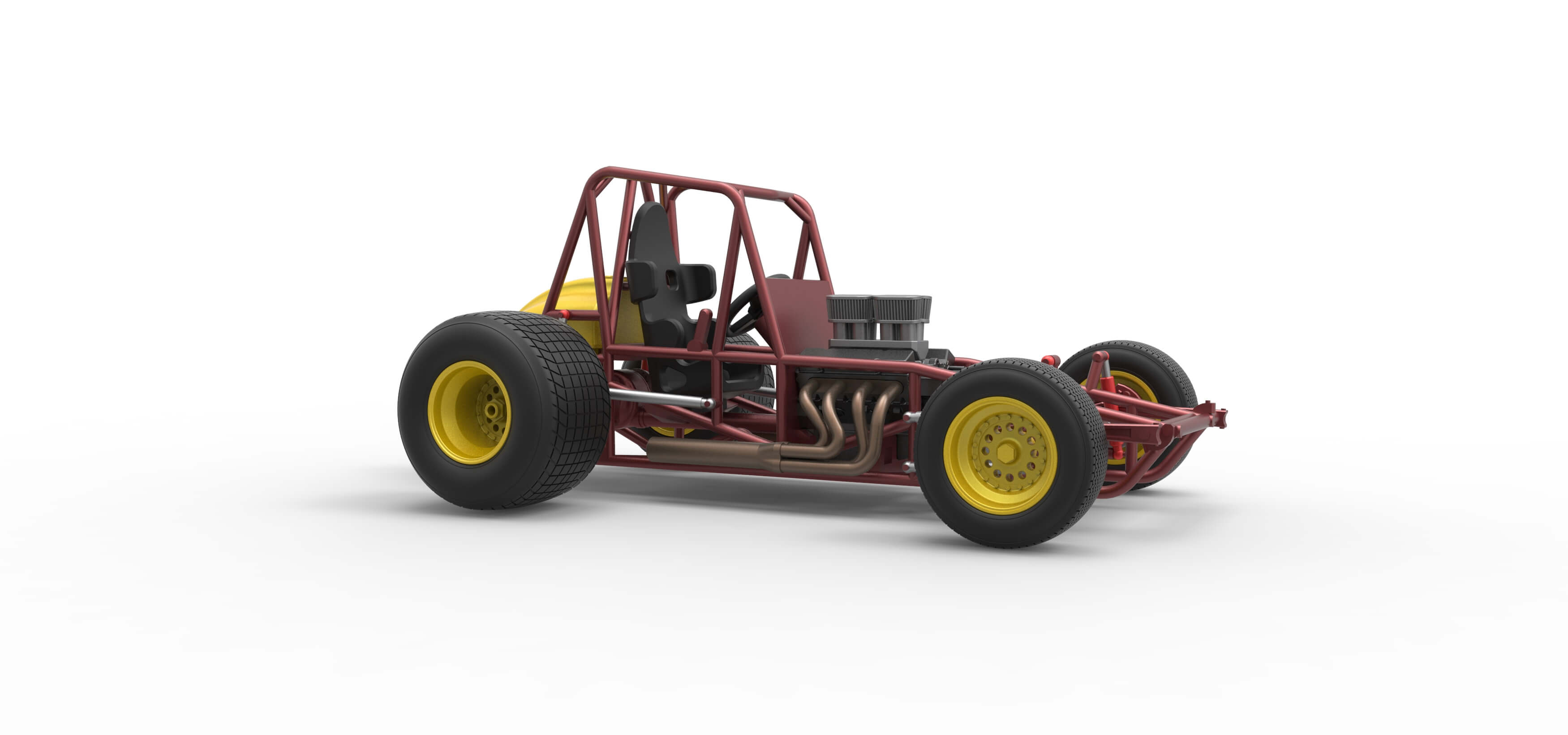Vintage Sprint Car Base 1:25 - 3D Model by TechItemsRock