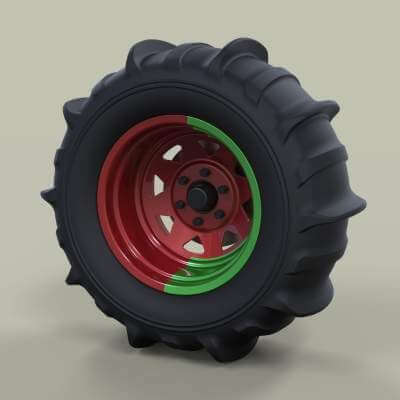 Wheel for Sand - 3D Model by TechItemsRock