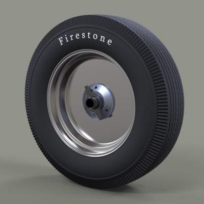 Wheel from Old School Formula One - 3D Model by TechItemsRock