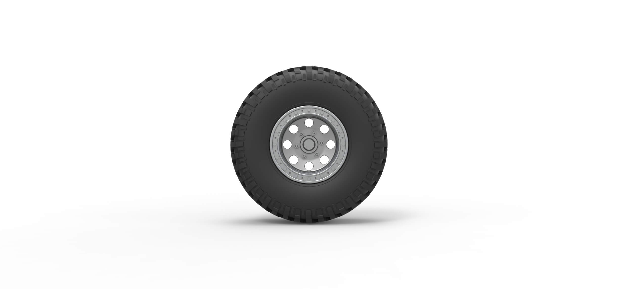 Wheel of Uphill Sand Racing Dragster 1:25 - 3D Model by TechItemsRock